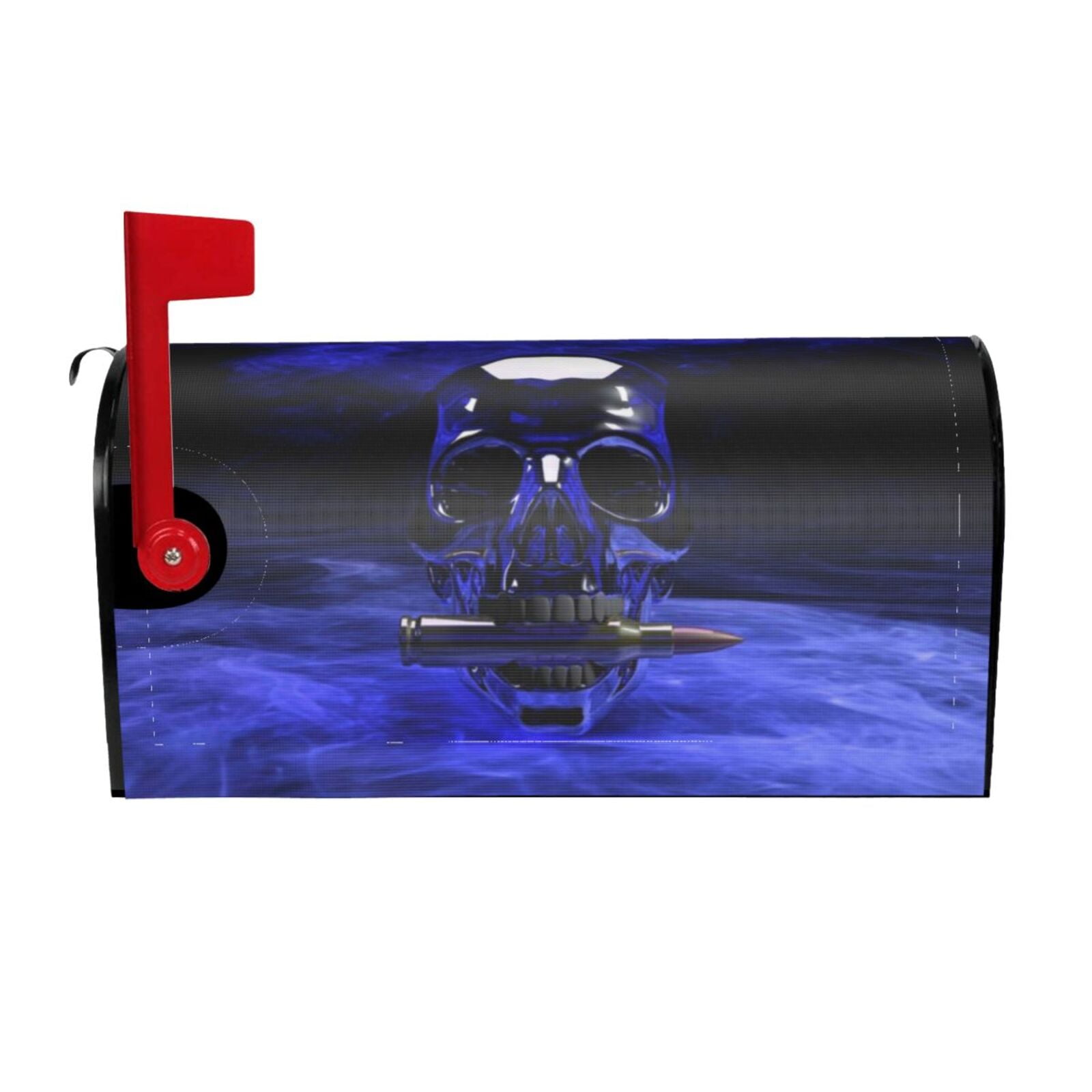 Bingfone Steel Skull Magnetic Mailbox Cover Standard Size For Garden ...