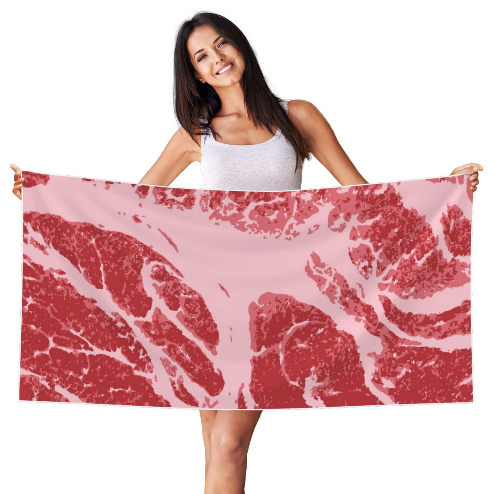 Bingfone Striped Meat Oversized 27.7x55 Inches Beach Towel, Super ...