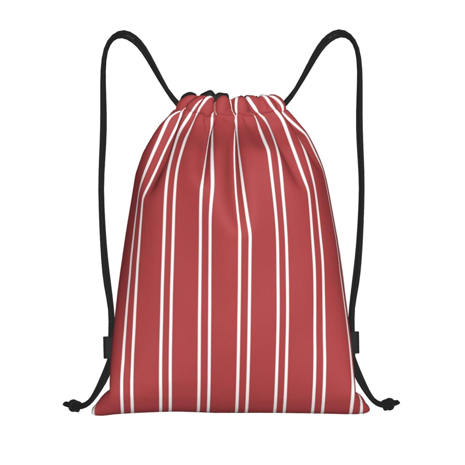 Bingfone Stripes Red White Drawstrings Backpacks Bags For Men Women Gym Drawstrings Bag ...