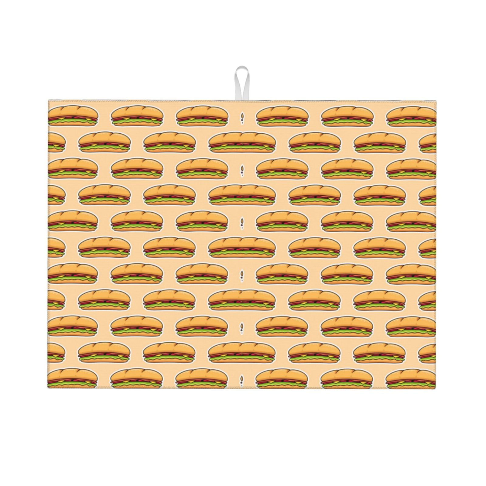 Bingfone Submarine Sub Sandwich ,18" x 24"Dish Drying Mat for Kitchen ...