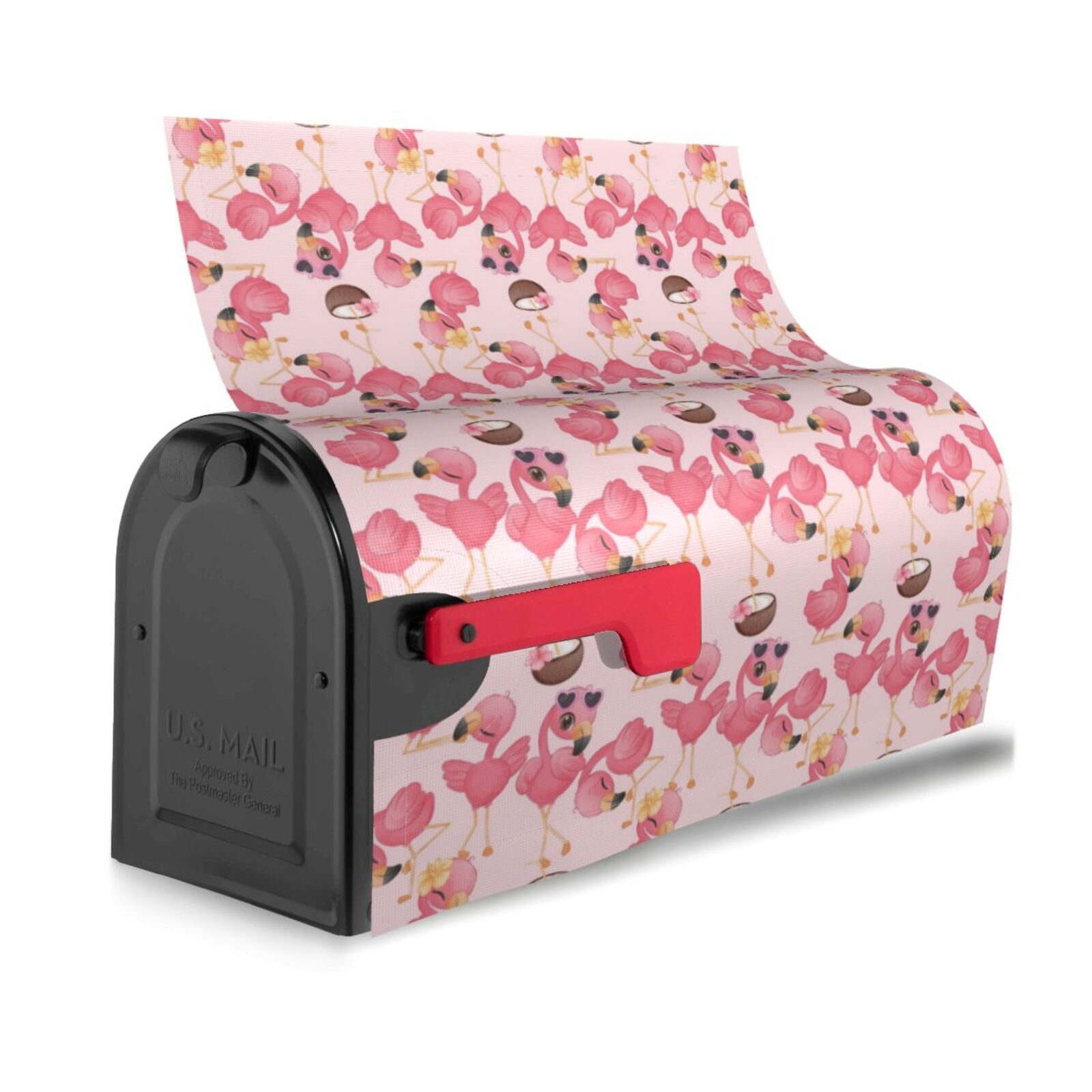 Bingfone Summer Flamingo Magnetic Mailbox Cover Standard Size for ...