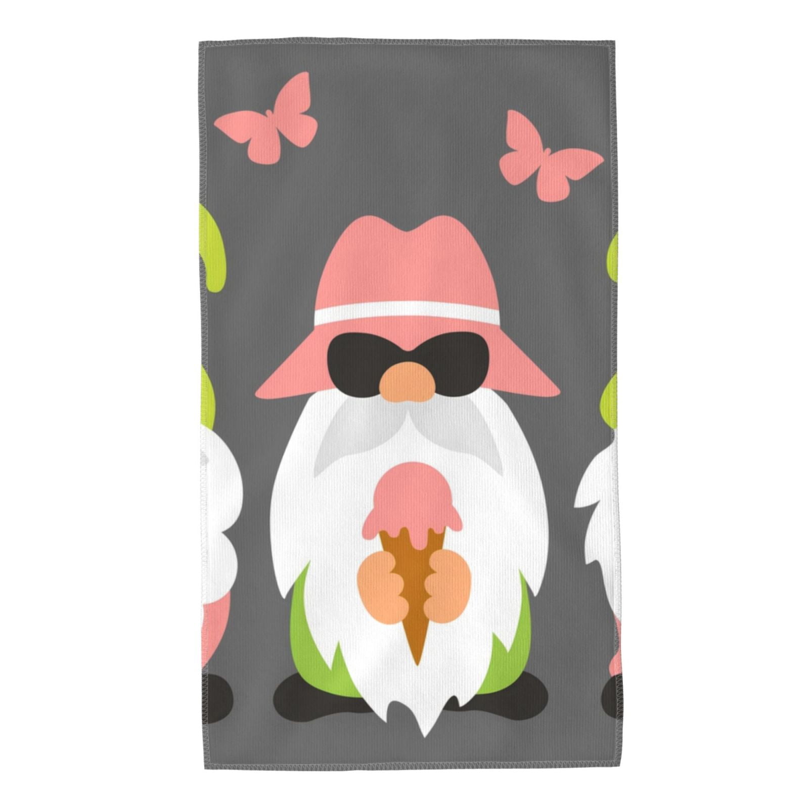 Bingfone Summer Gnome 1 Ultra Absorbent & Soft Hand Towels for Bath ...
