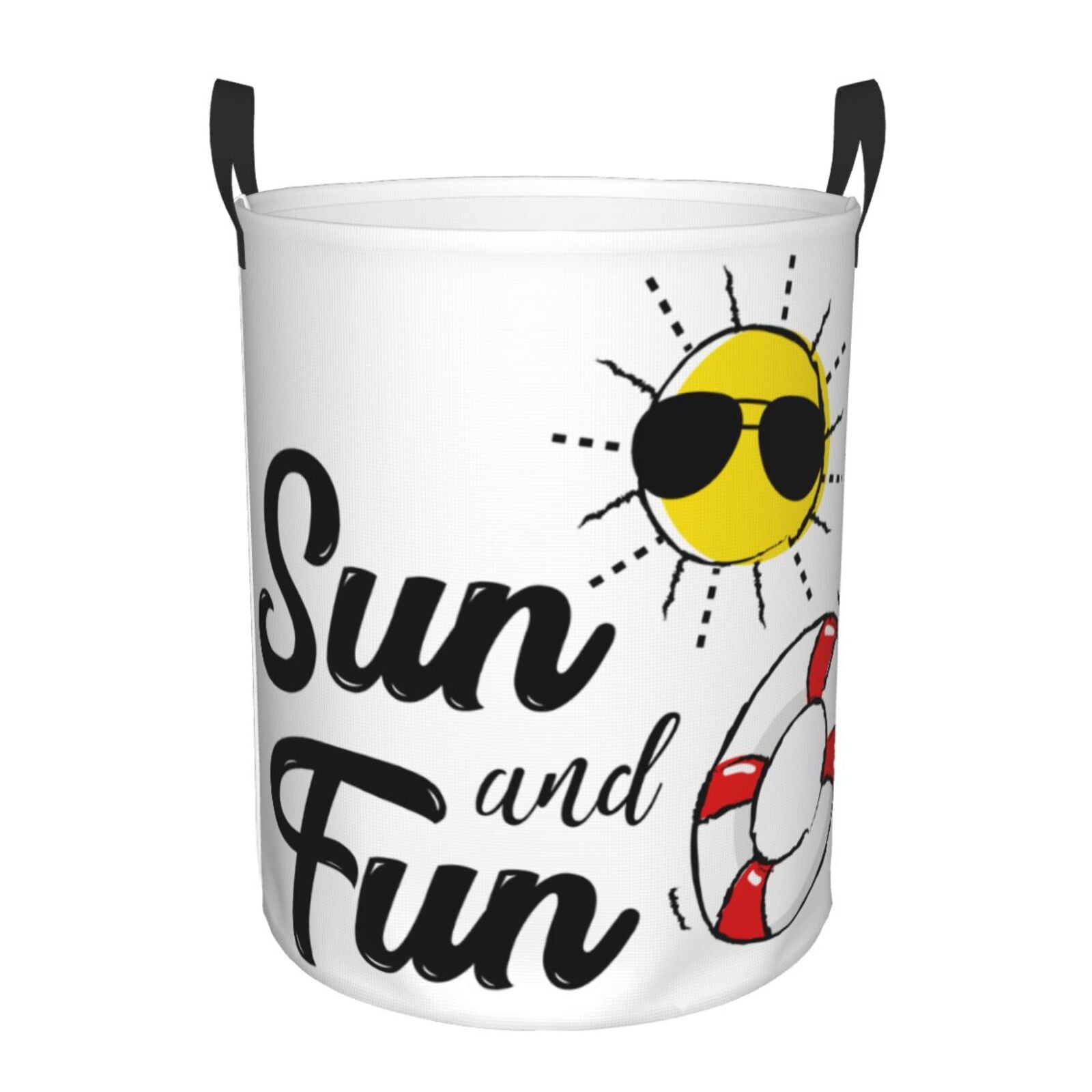 Bingfone Sun And Fun Waterproof Foldable Laundry Hamper Bucket With ...