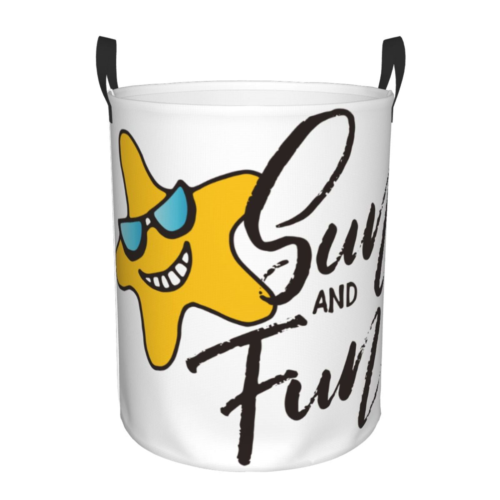 Bingfone Sun And Fun Waterproof Foldable Laundry Hamper Bucket With ...