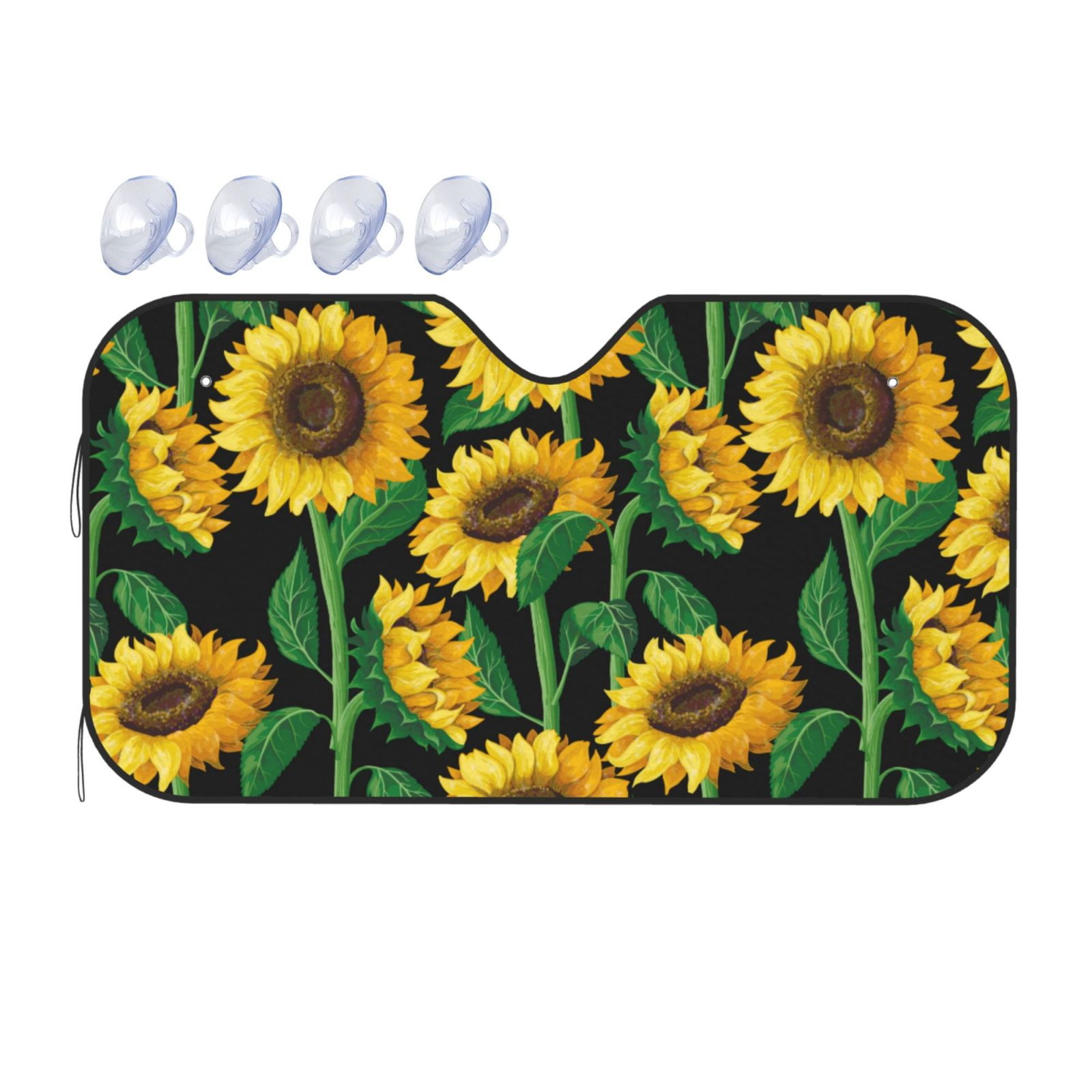 Bingfone Sunflower Car Windshield Sunshade,Sun Foldable Sun Shield Sun ...
