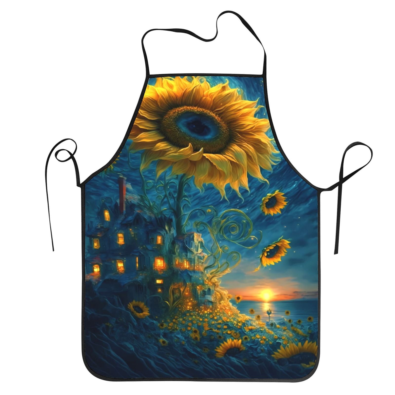 Bingfone Sunflower Castle Starry Sky for Tie-up Apron, Unisex ...