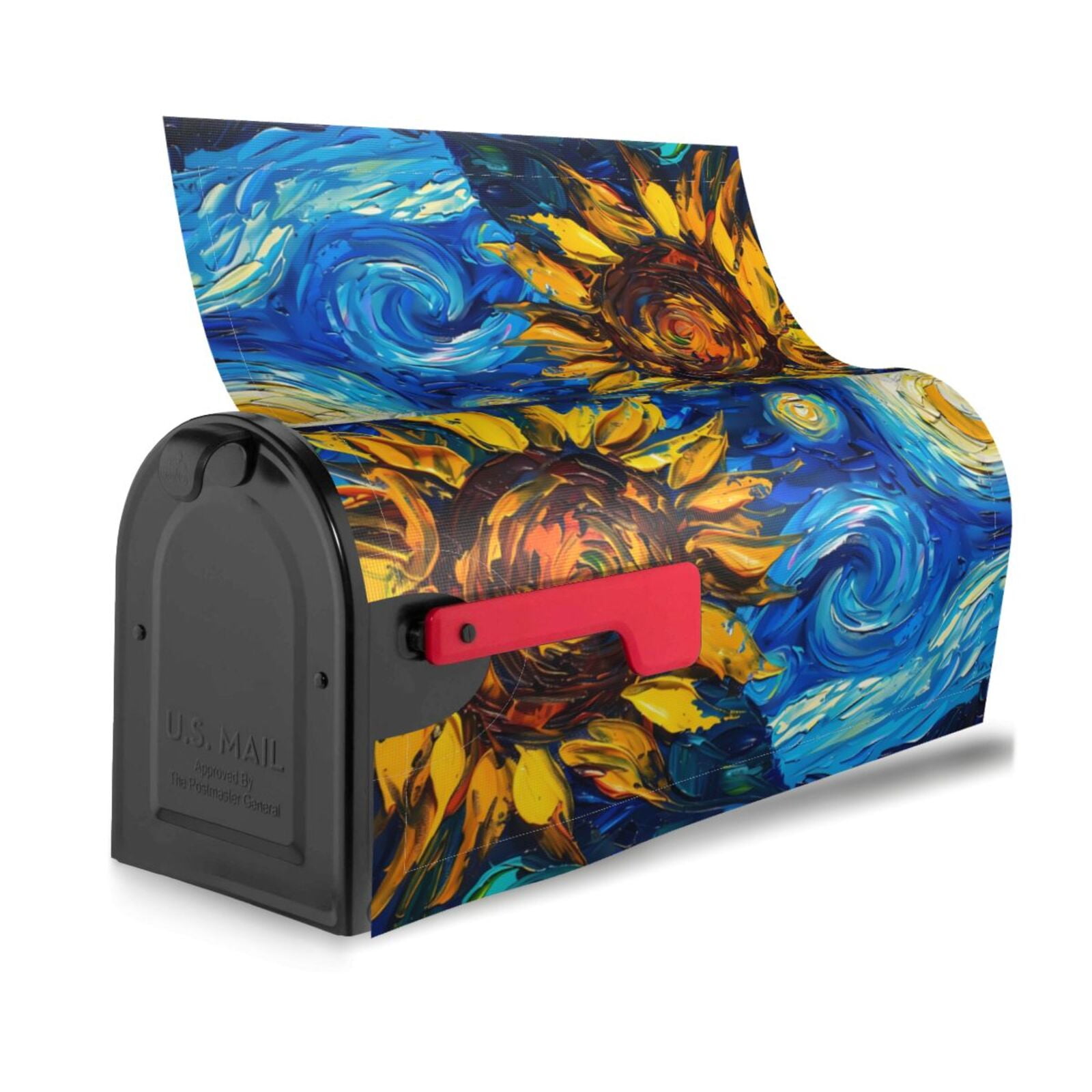 Bingfone Sunflower Starry Night Vibes Magnetic Mailbox Cover Standard ...