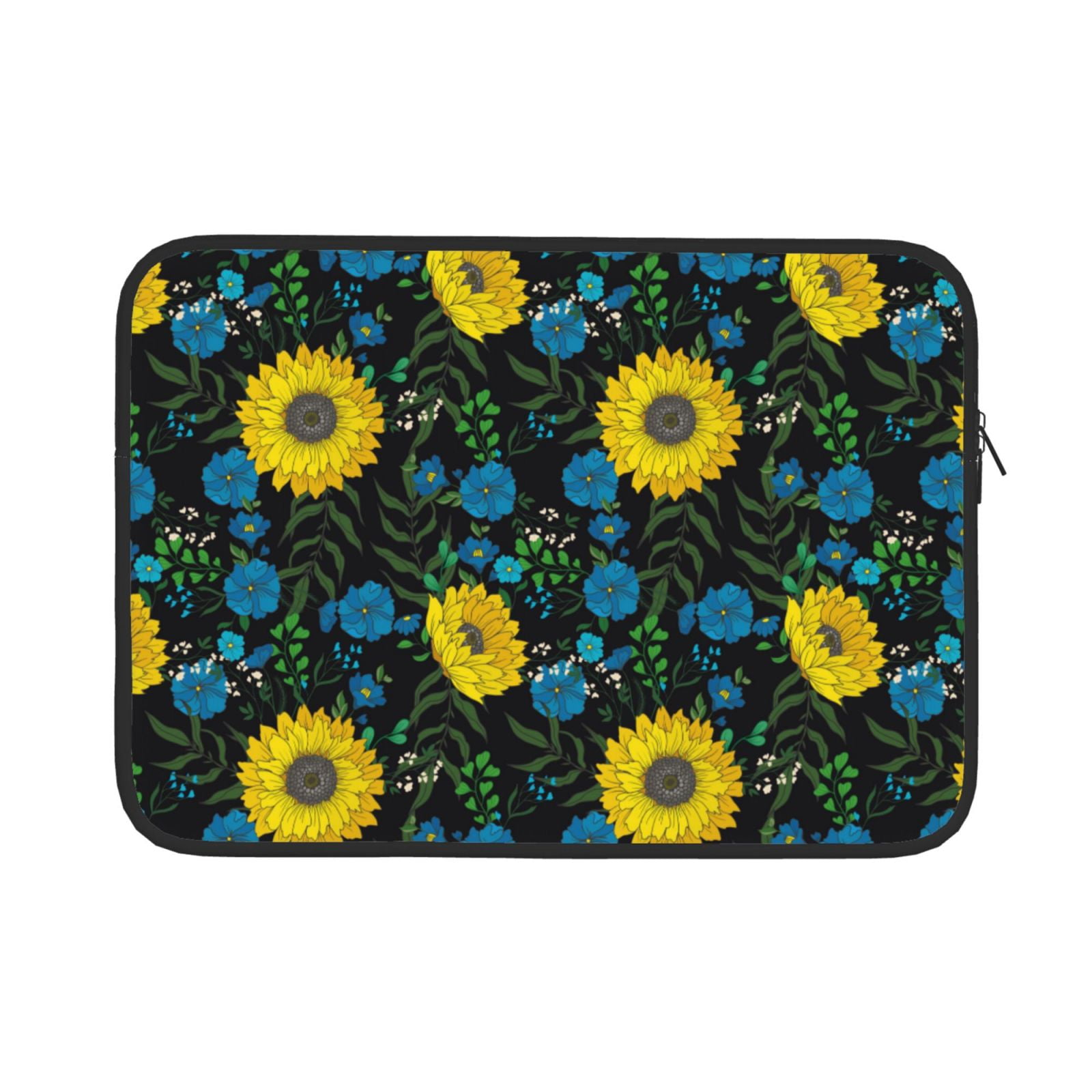 Bingfone Sunflowers And Blue Flower Laptop Sleeve Case 15 inch , 360 ...