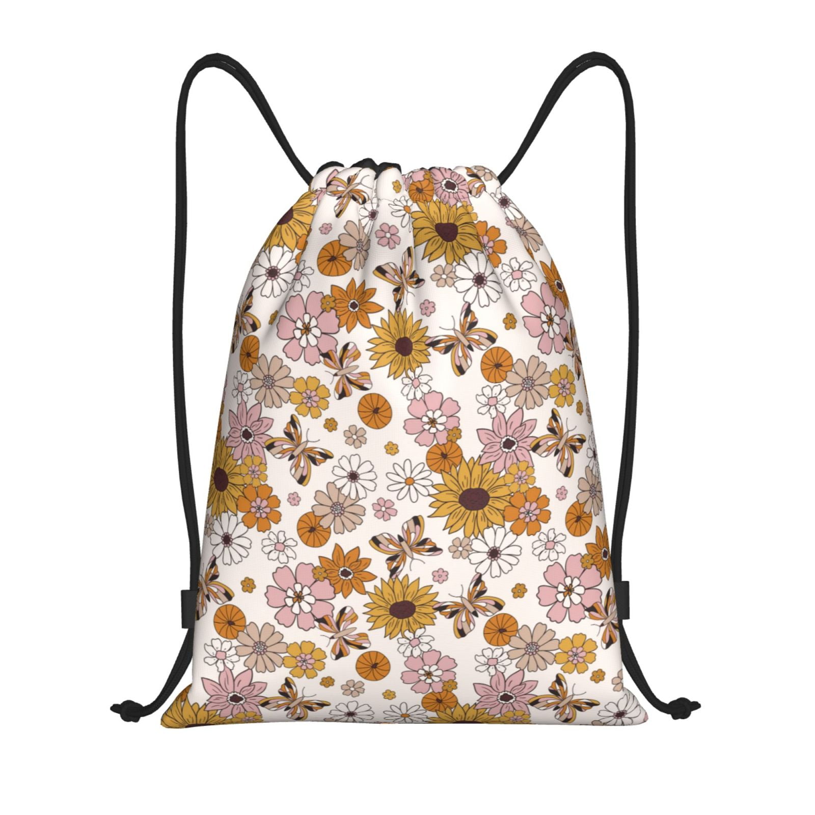 Bingfone Sunflowers And Butterflies Drawstrings Backpacks Bags for Men ...