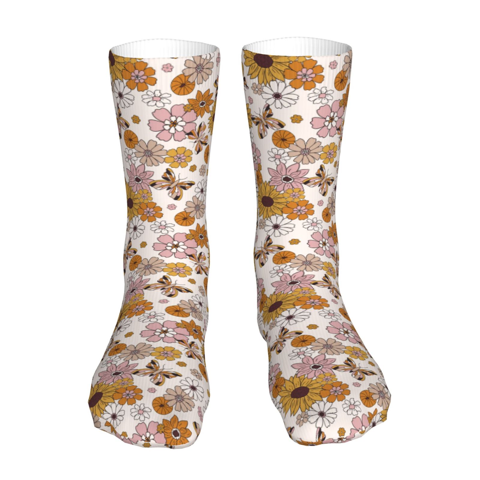 Bingfone Sunflowers And Butterflies Prirnt Women's Men's Fun Pattern ...