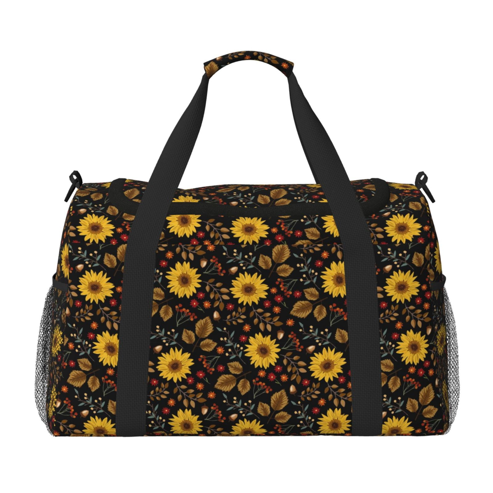 Bingfone Sunflowers Leaves Print Travel Duffel Tote Bag,Waterproof ...