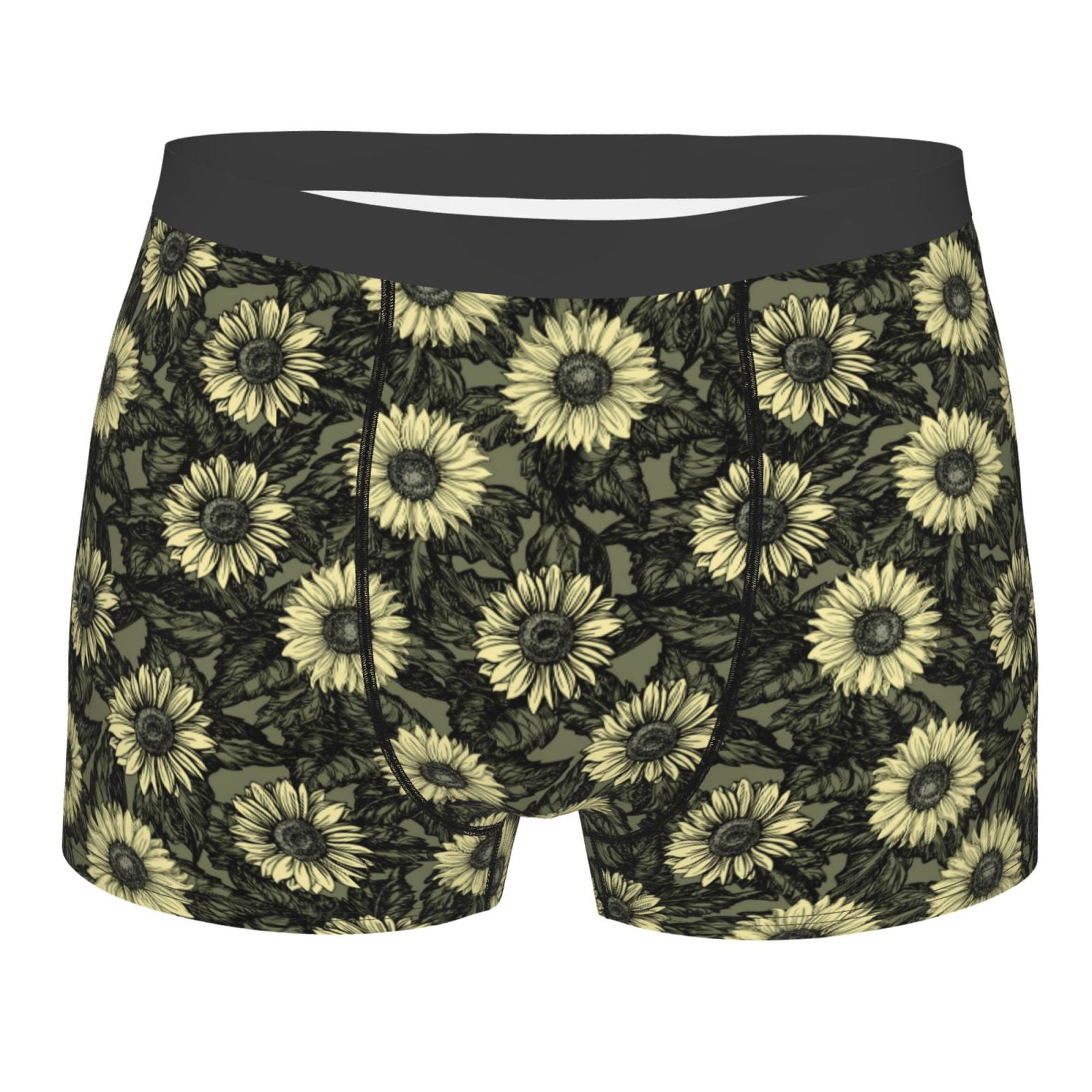 Bingfone Sunflowers Men's Underwear - Casual Stretch Boxer Briefs-Large ...