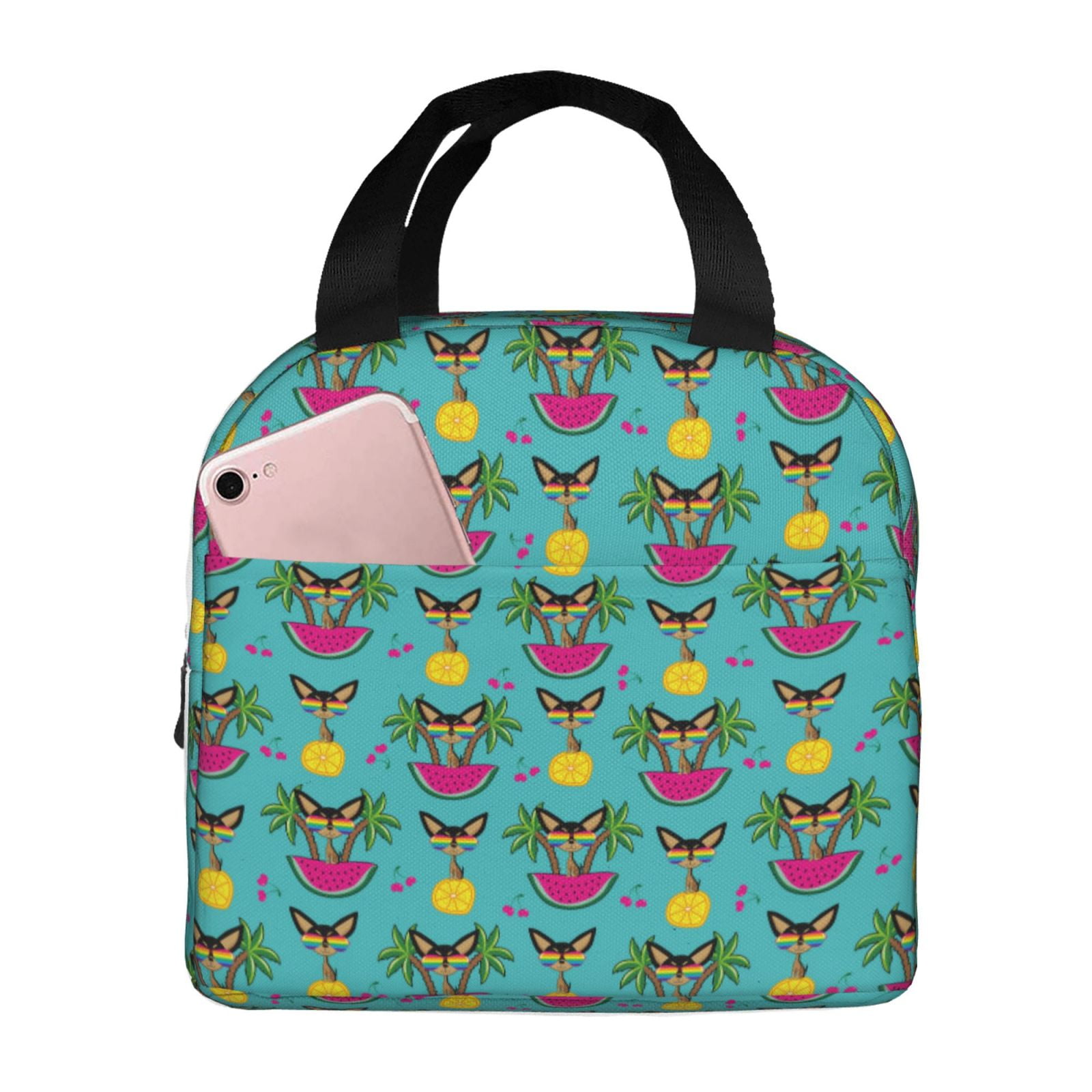 Bingfone Sunmmer Cat Print Lunch Bag Insulated Lunch Box, Small ...
