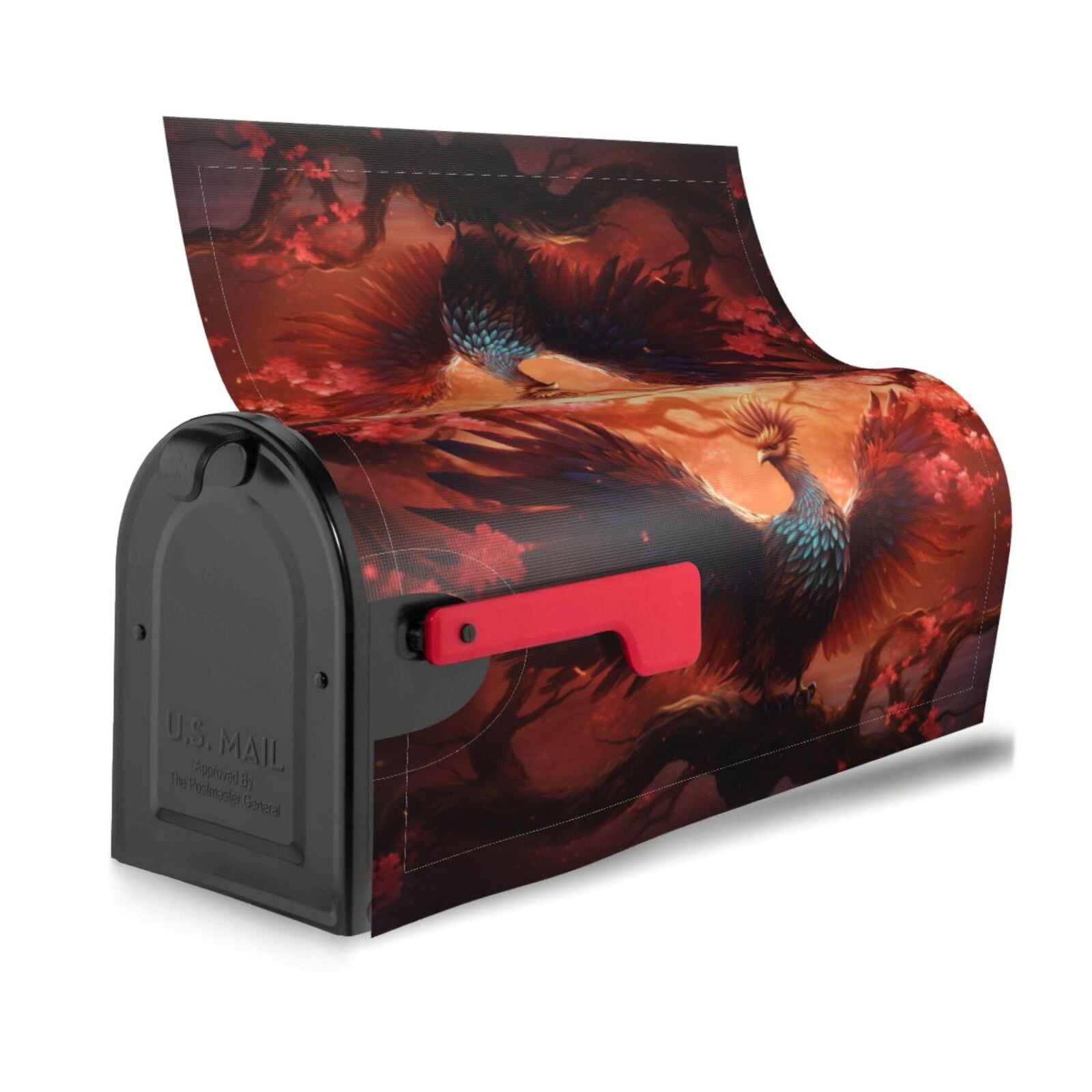 Bingfone Sunset Blossoms Phoenix Perch Magnetic Mailbox Cover Standard ...