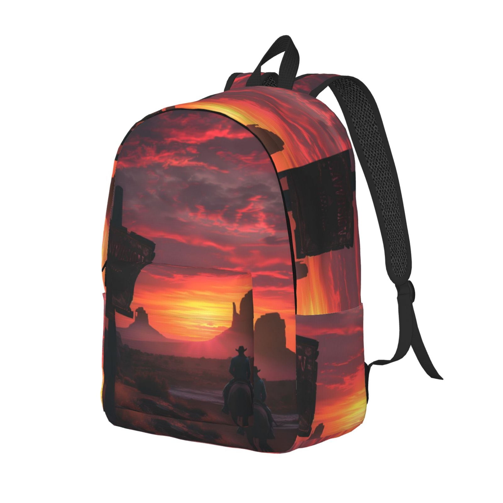 Bingfone Sunset Western Desert Cowboy Print Canvas College Laptop ...