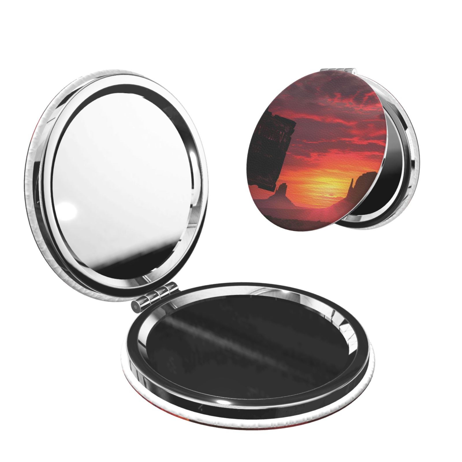 Bingfone Sunset Western Desert Cowboy Print Compact Vanity Makeup ...