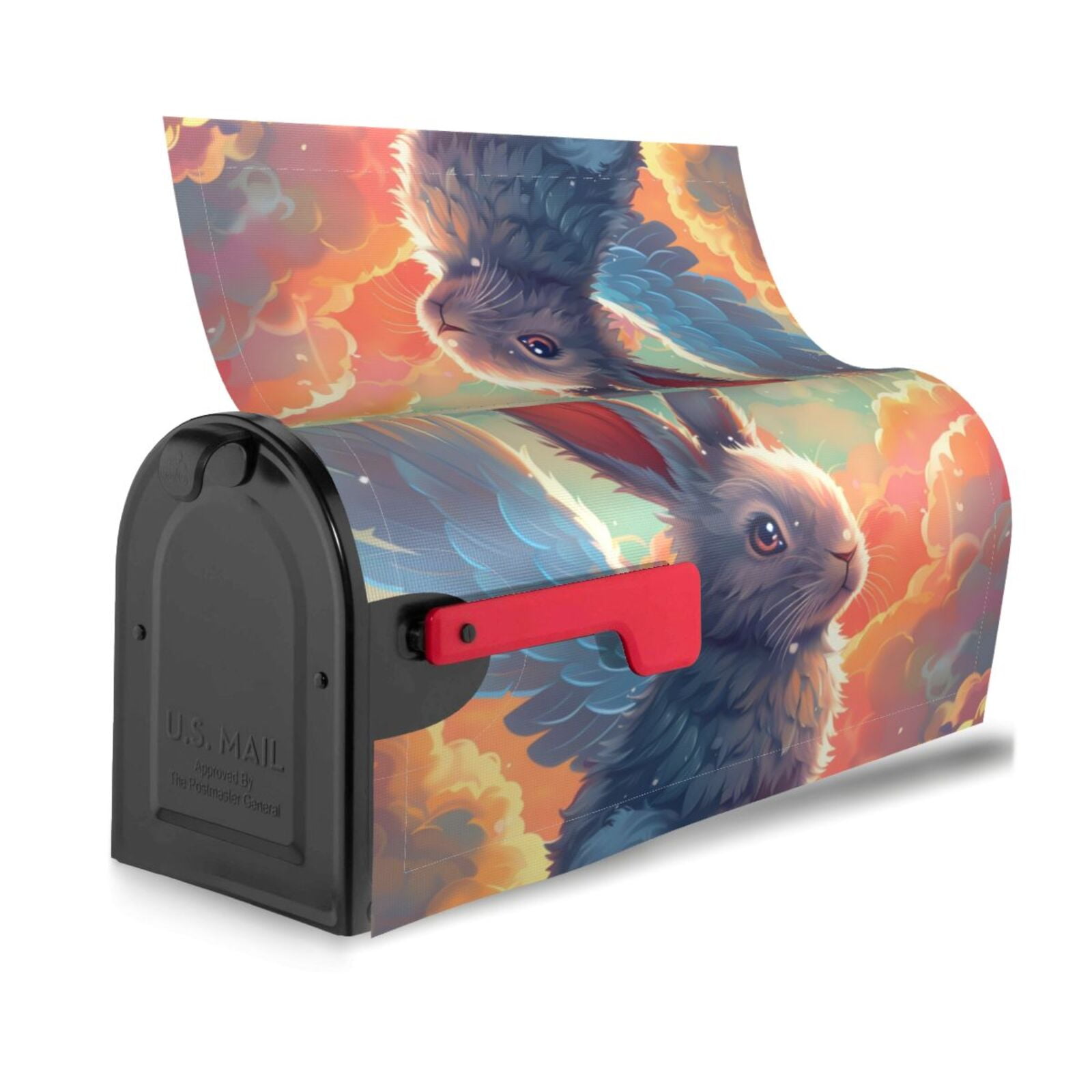 Bingfone Sunshine Winged Rabbit Magnetic Mailbox Cover Standard Size ...
