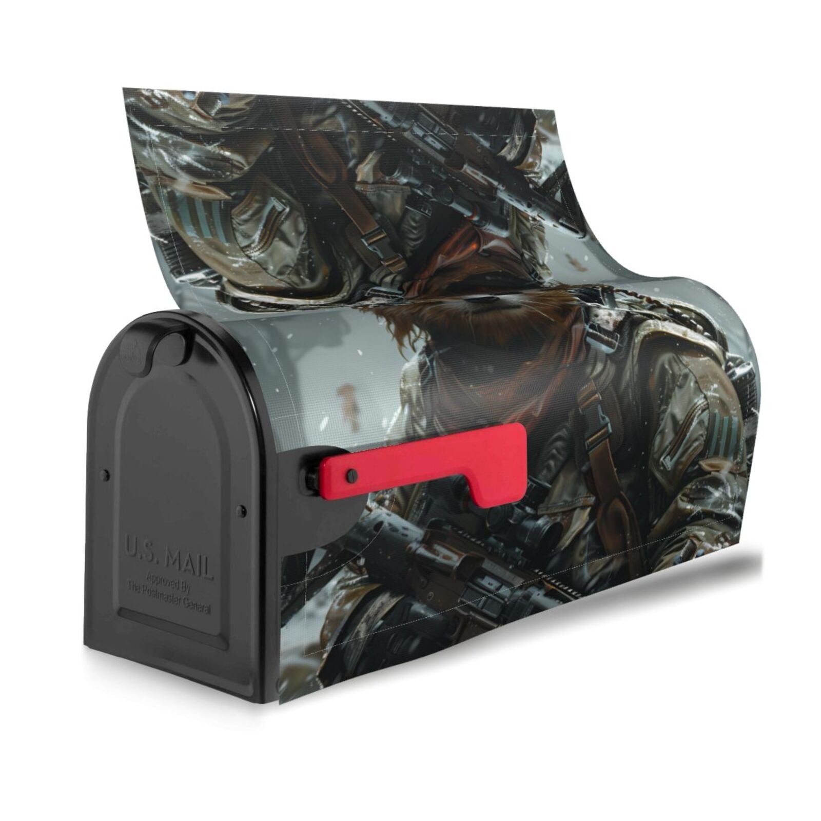 Bingfone Surreal Panda Warrior Magnetic Mailbox Cover Standard Size for ...