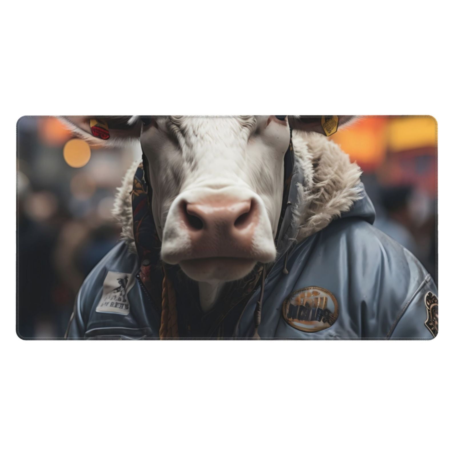 Bingfone Surrealist Cow Large Gaming Mouse Pad,Extended Desk Mousepad ...