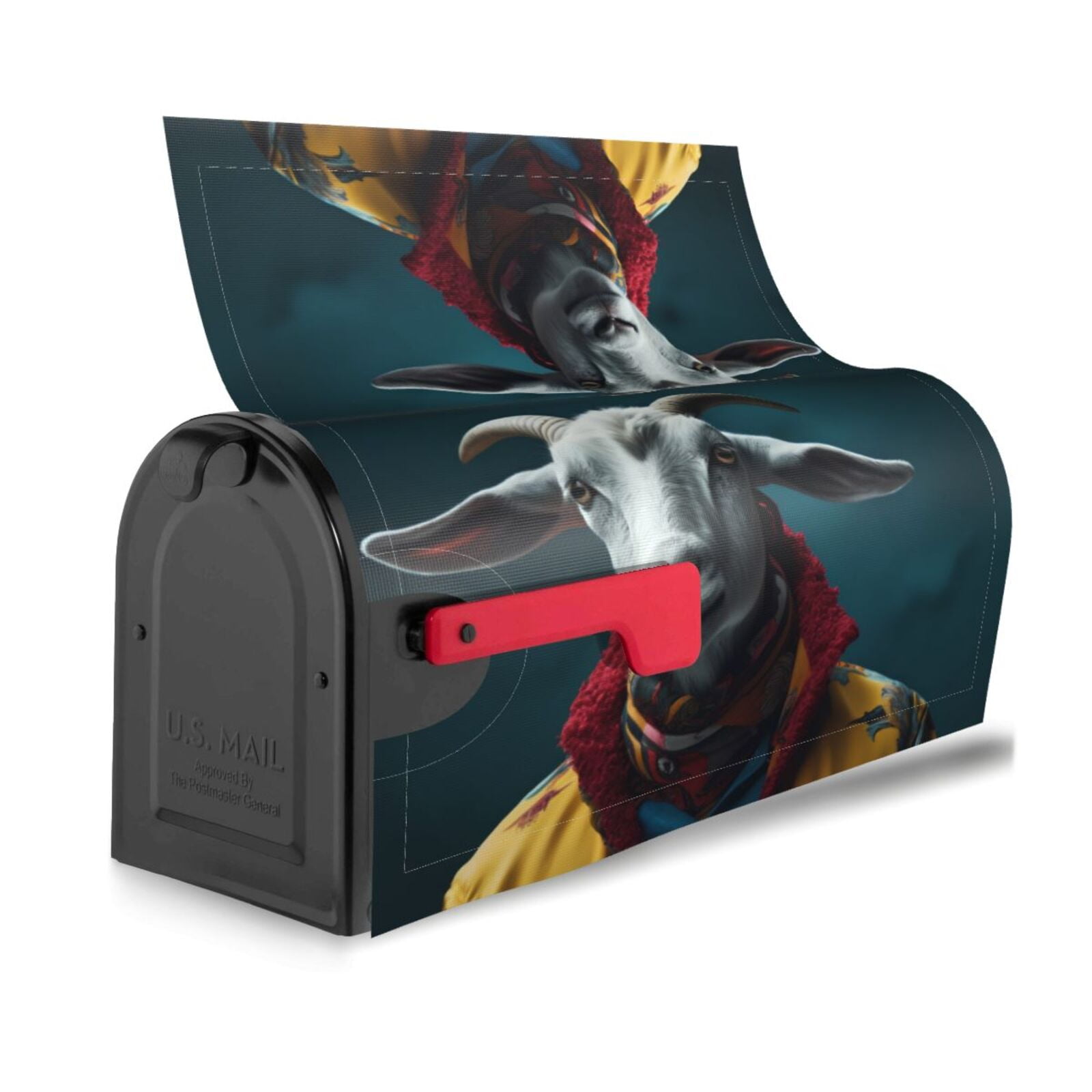 Bingfone Surrealist Goat Magnetic Mailbox Cover Standard Size for ...