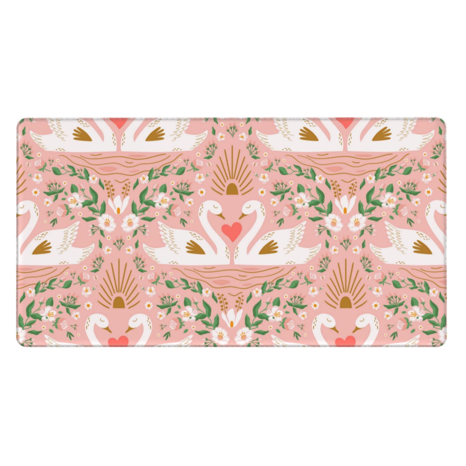 Bingfone Swan Couple Large Gaming Mouse Pad,Extended Desk Mousepad with ...