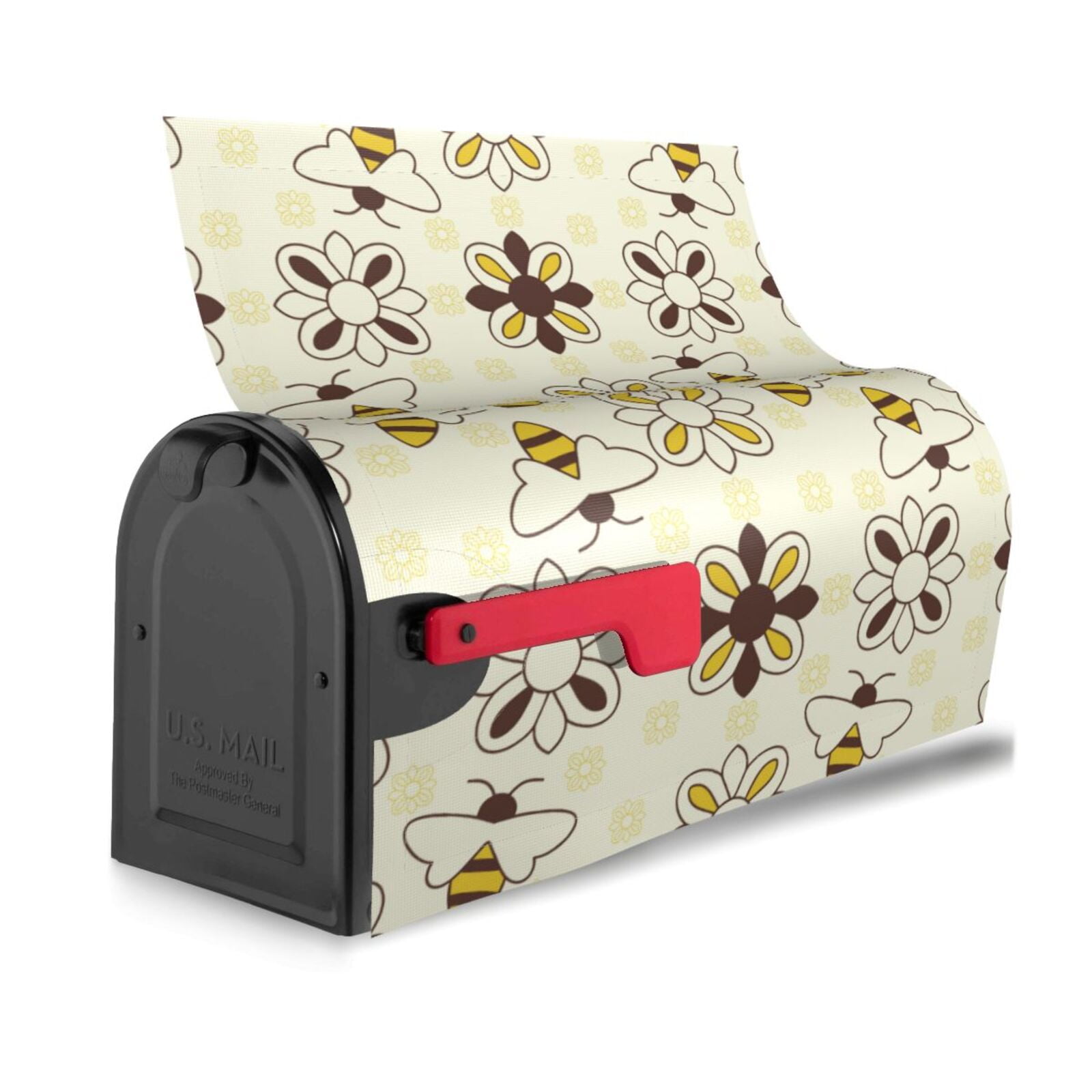 Bingfone Sweet Bee Magnetic Mailbox Cover Standard Size for Garden Yard Outdoor Decorations-25 ...