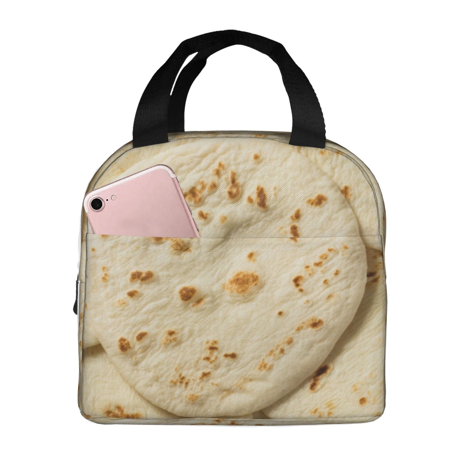 Bingfone Taco Tortillas Print Lunch Bag Insulated Lunch Box, Small ...