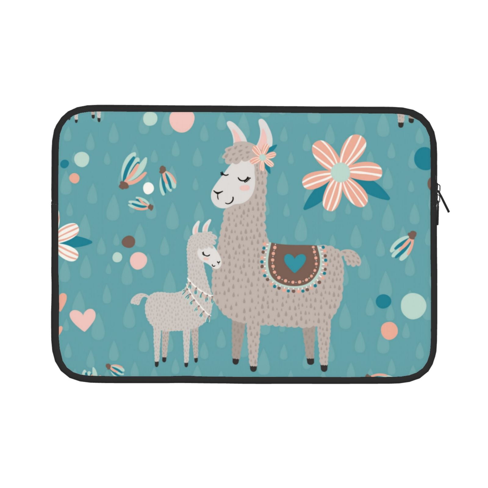 Bingfone Teal Mama Llama Laptop Sleeve Case 15 Inch, 360° Protective ...