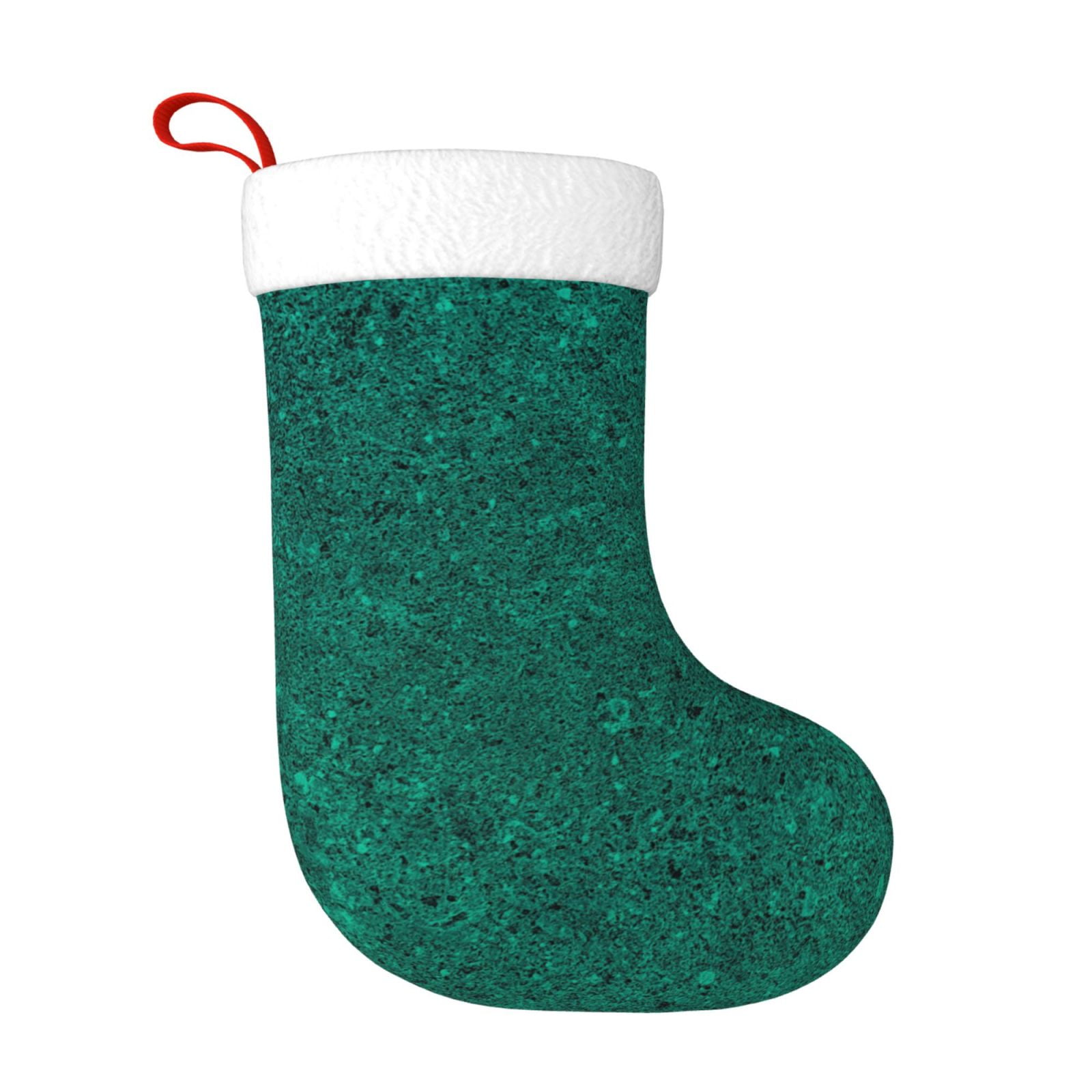 Bingfone Teal Marble Print Personalized Christmas Stocking - Snowman ...