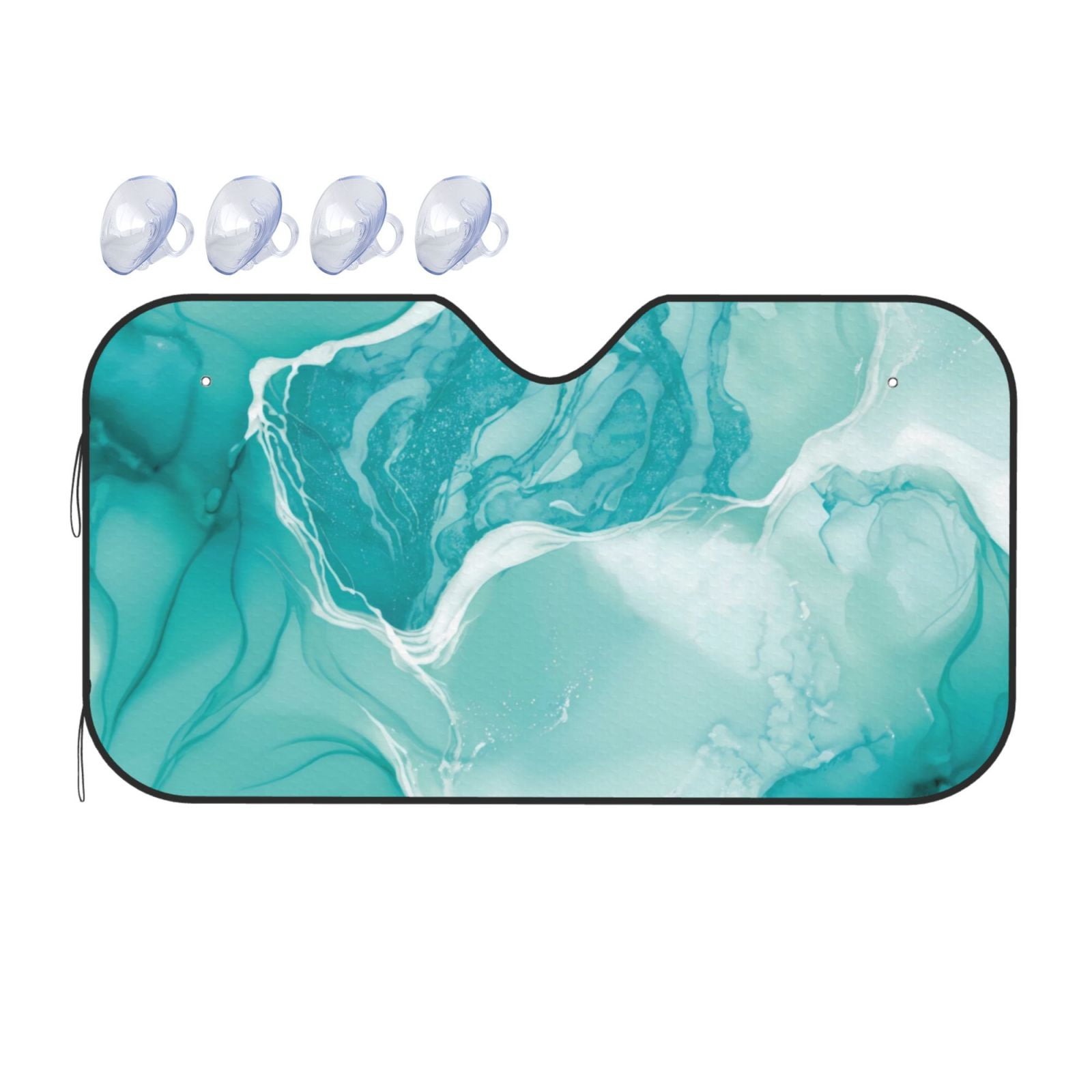 Bingfone Teal Turquoise 1 Car Windshield Sunshade,Sun Foldable Sun ...