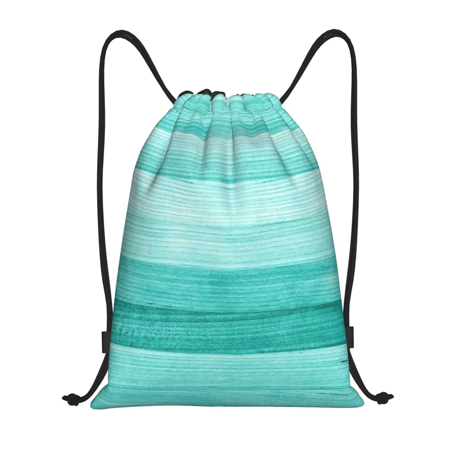 Bingfone Teal Turquoise Drawstrings Backpacks Bags For Men Women Gym Drawstrings Bag - Walmart.com