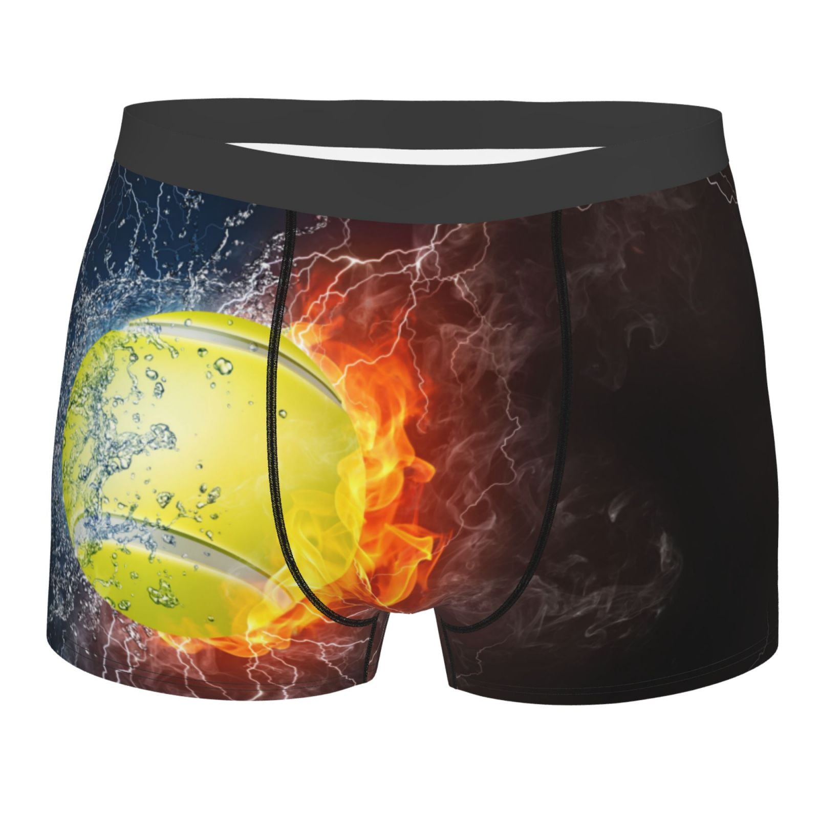 Bingfone Tennis Ball On Fire And Water Men's Underwear - Casual Stretch ...
