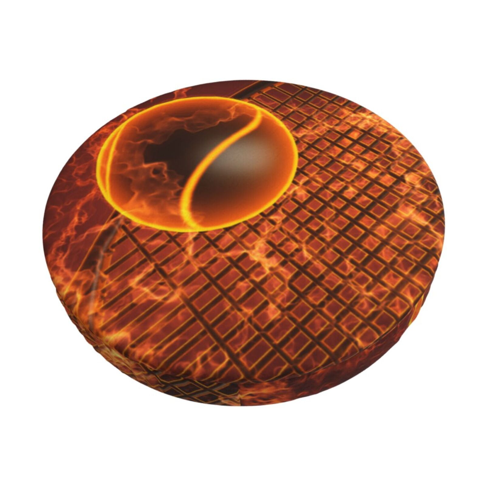 Bingfone Tennis Racket In Fire Padded Round Bar Stool Cover Cushion ...