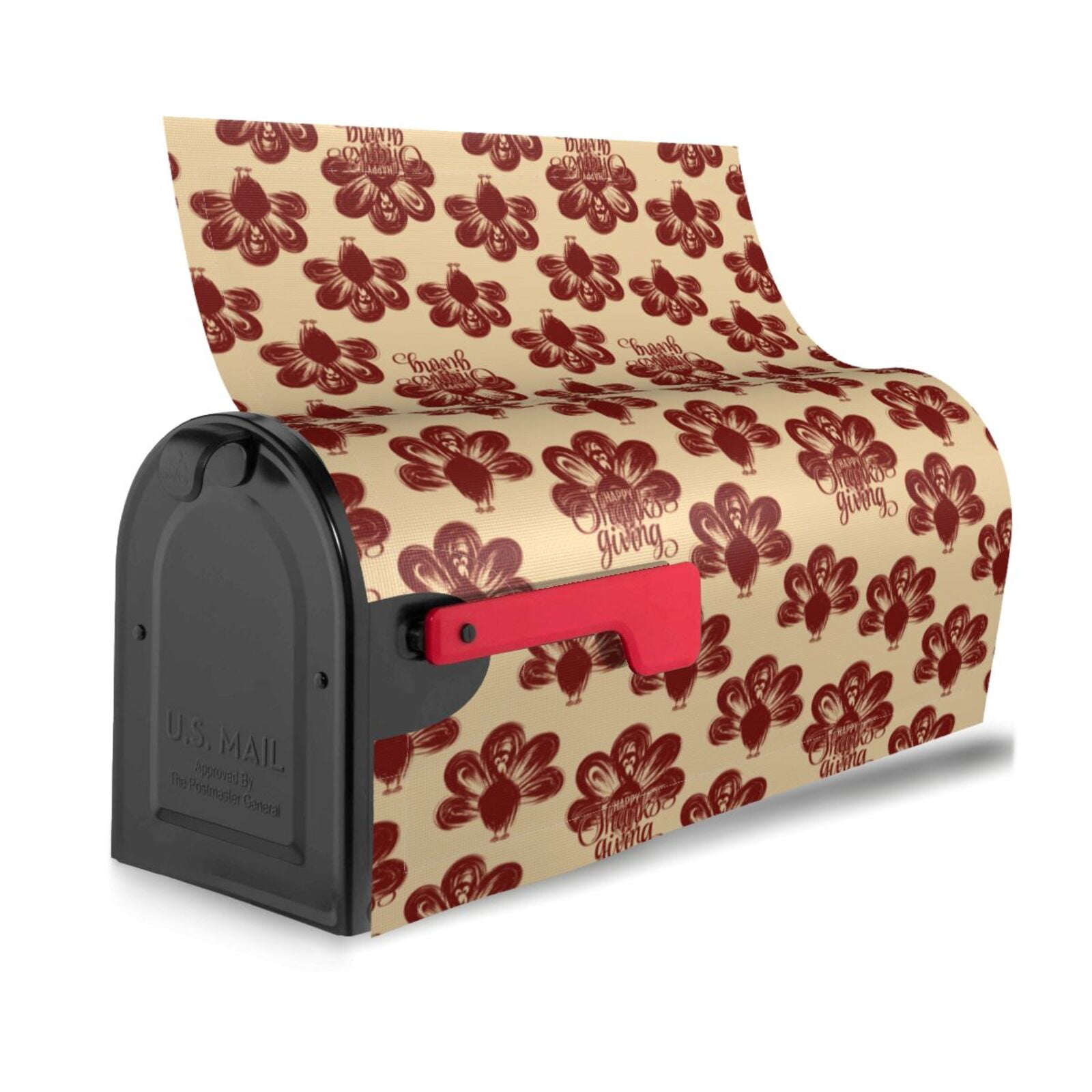 Bingfone Thanksgiving Sketch Turkey Magnetic Mailbox Cover Standard ...
