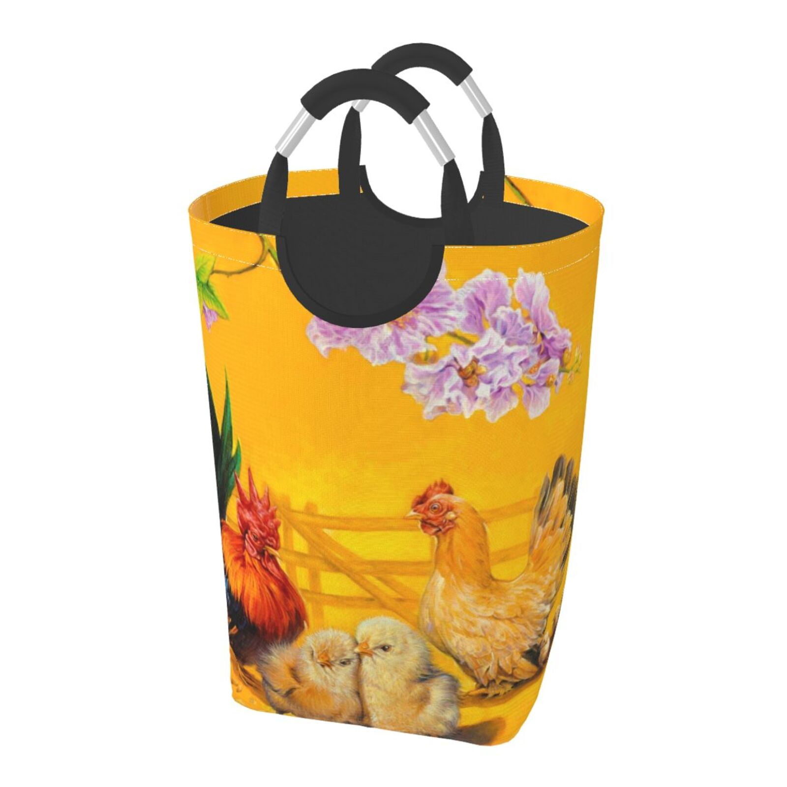Bingfone The Chicken Family Rooster Hen And Chicks Laundry Hamper,Large ...