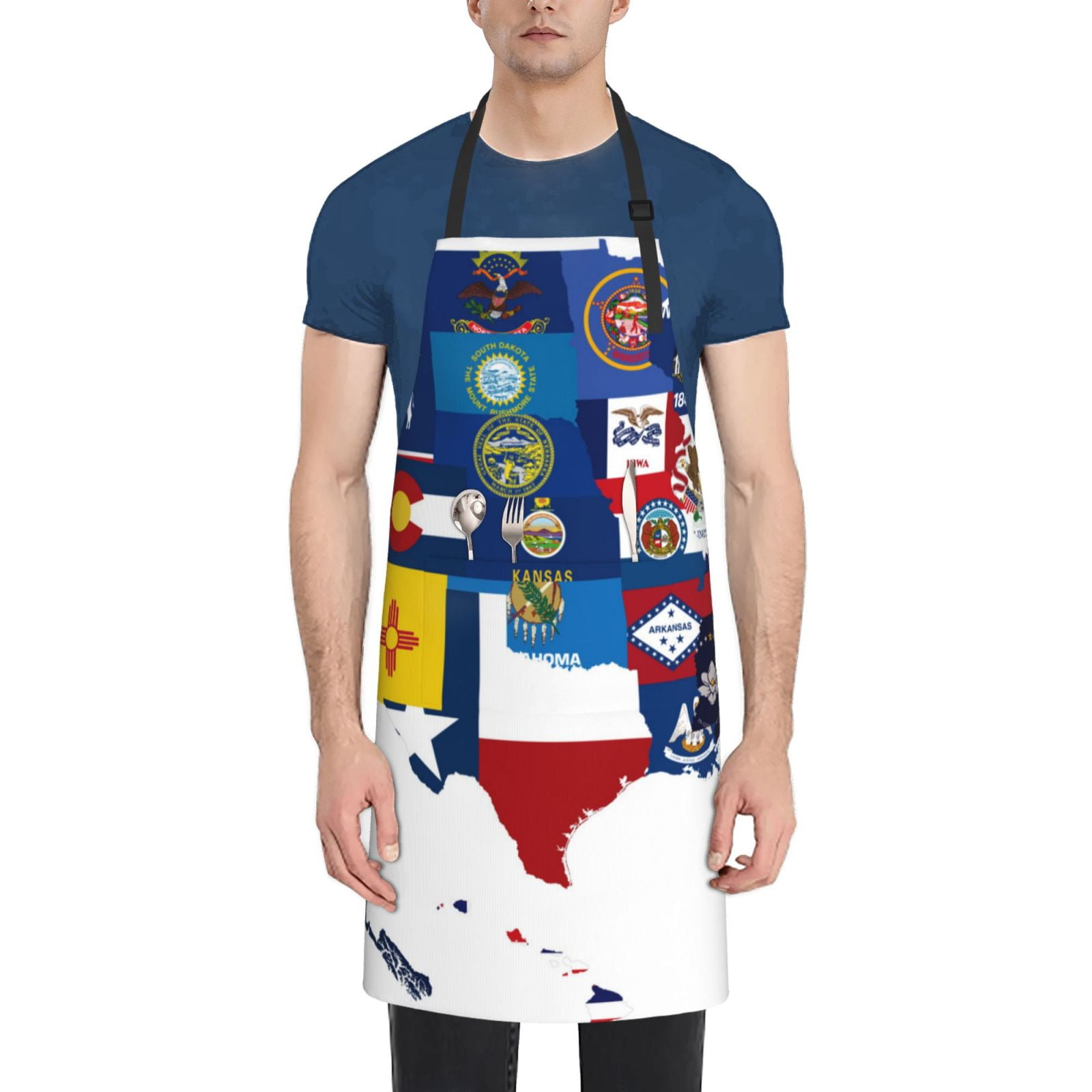 Bingfone The Map Of United States Apron Gifts For Men, Women ...