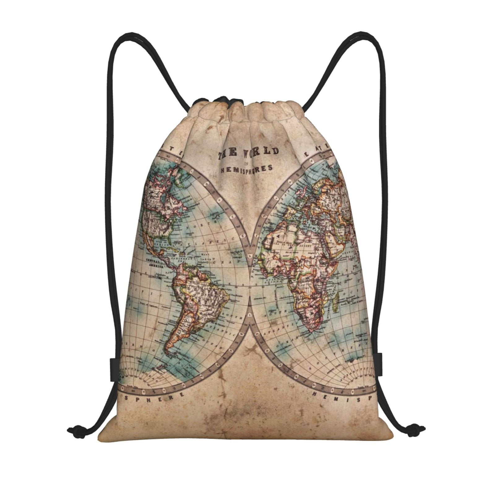 Bingfone The World Is Hemisphere Drawstrings Backpacks Bags For Men ...