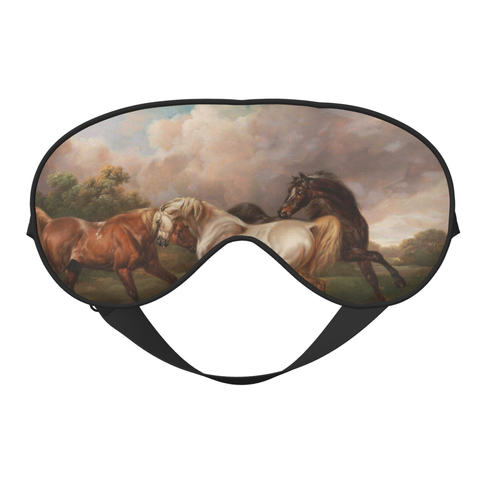 Bingfone Three Horses Oil Painting for Sleep Mask Eye Mask for Sleeping ...