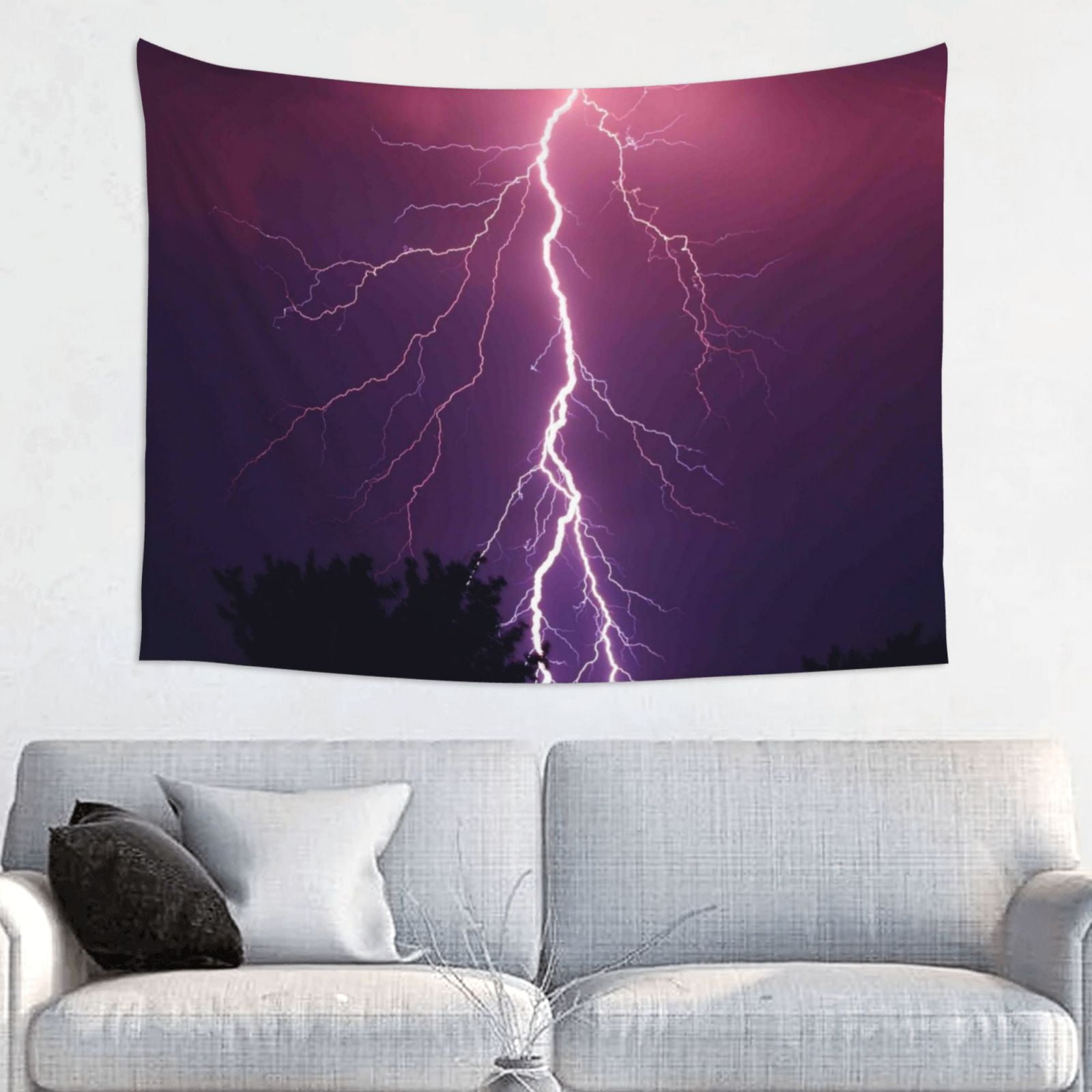 Bingfone Thunderstorm Violet Purple Tapestry Wall Hanging Decor For ...