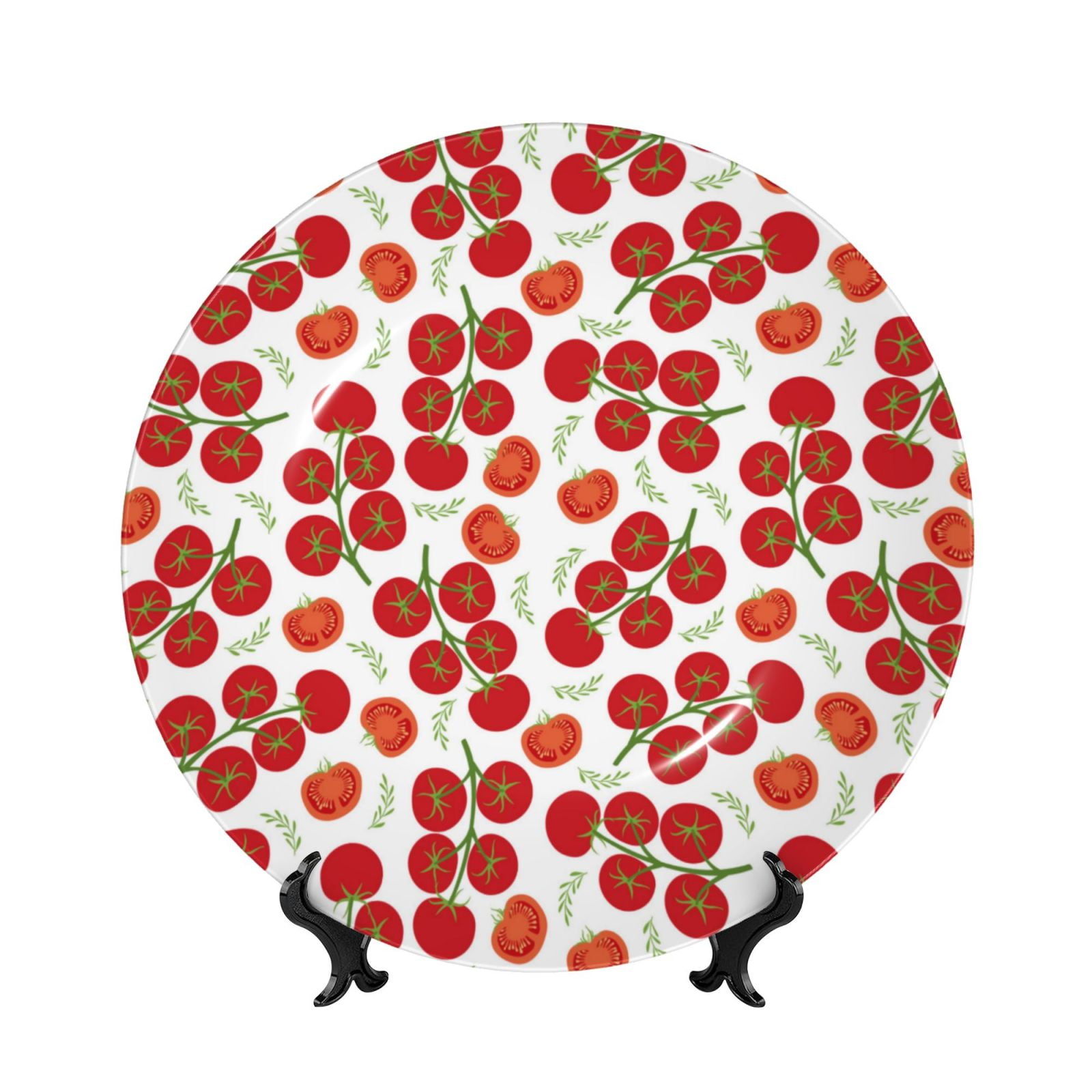 Bingfone Tomato Print Bone China Dinner Decorative Plates,Handmade ...