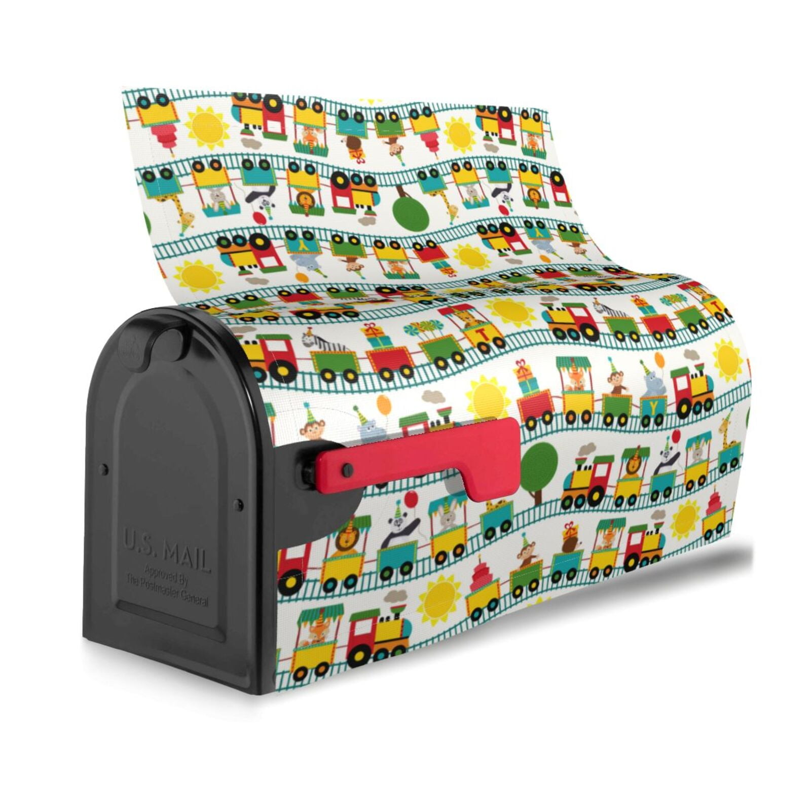 Bingfone Train With Animals Magnetic Mailbox Cover Standard Size for ...