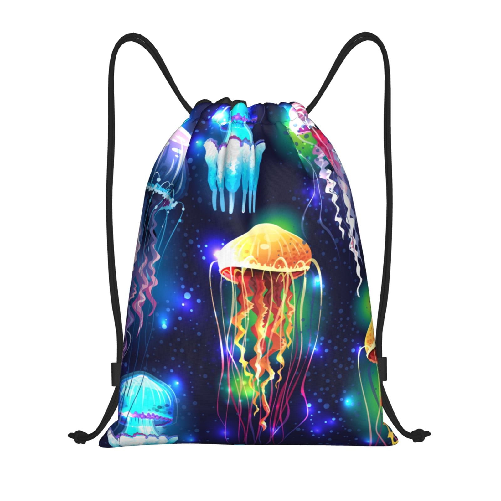 Bingfone Transparent Jellyfishes Drawstrings Backpacks Bags For Men ...
