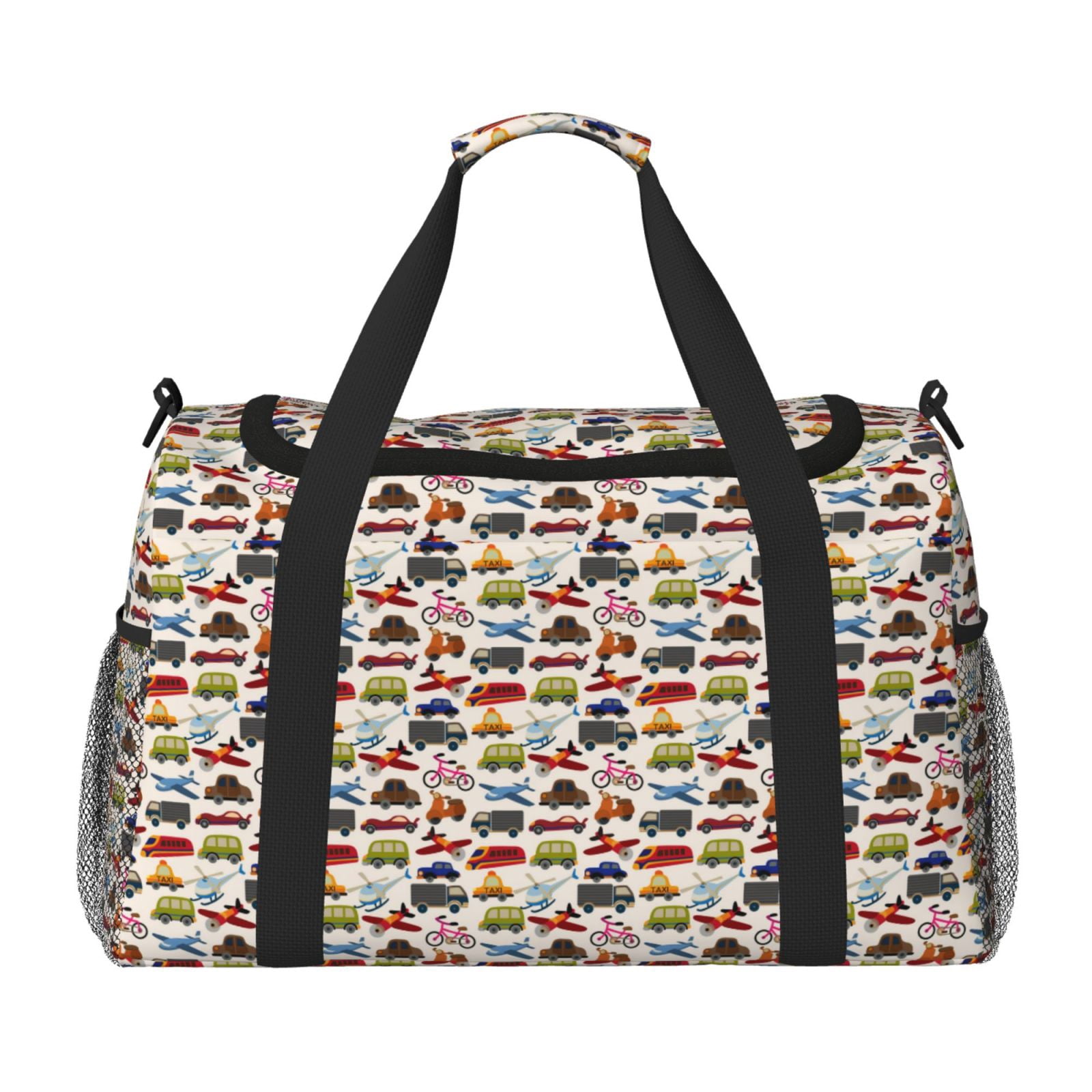 Bingfone Transport Print Travel Duffel Tote Bag,Waterproof Shoulder ...