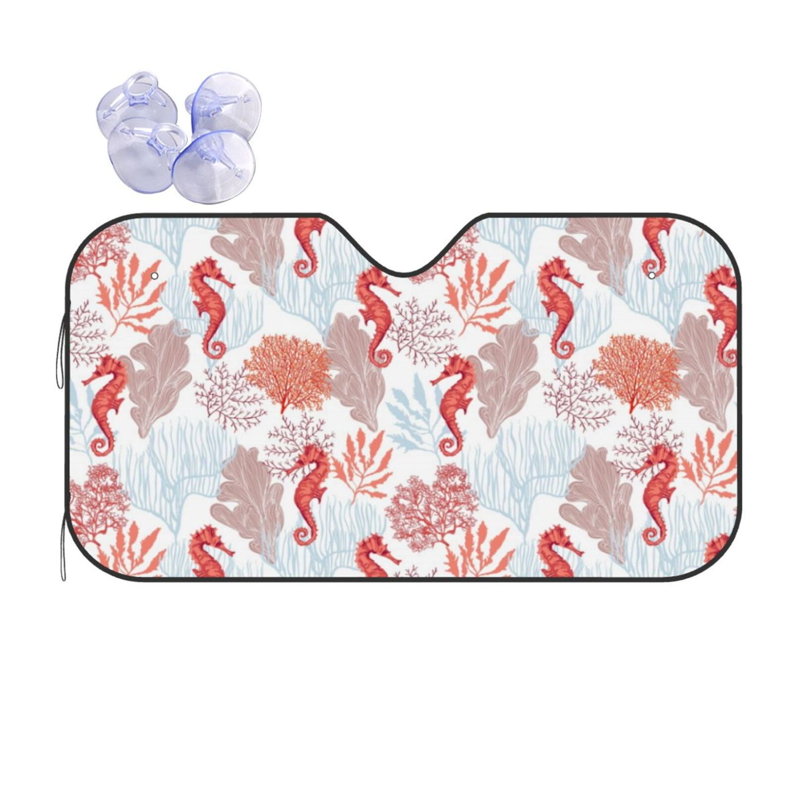 Bingfone Tropical Corals Seahorse Car Windshield Sun Shade Protector ...