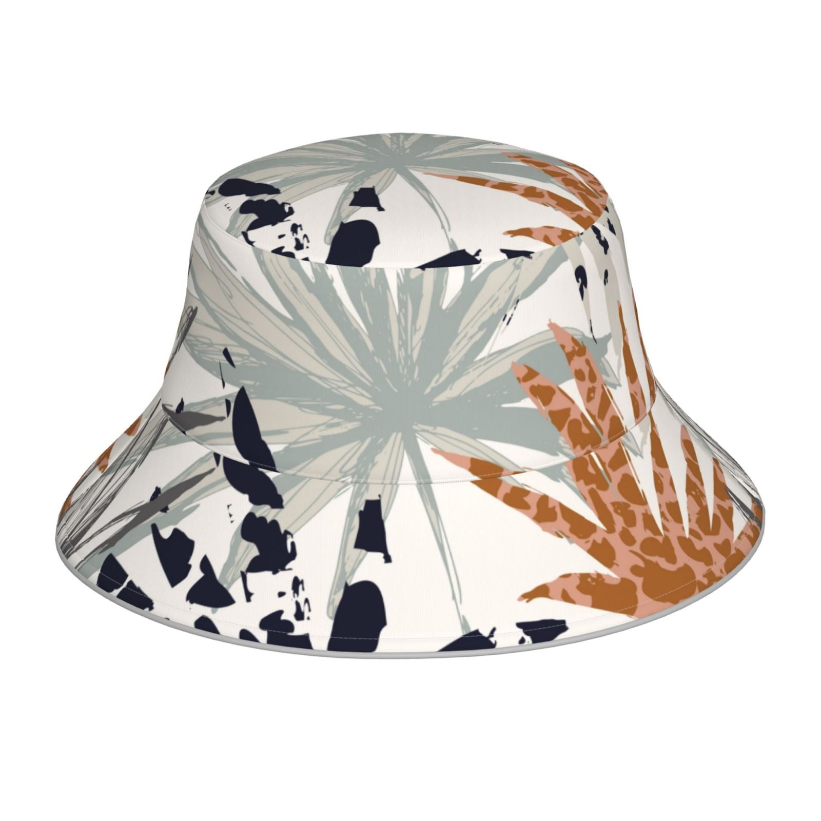 Bingfone Tropical Leaves Bucket Hat For Men Women,Packable Reversible ...