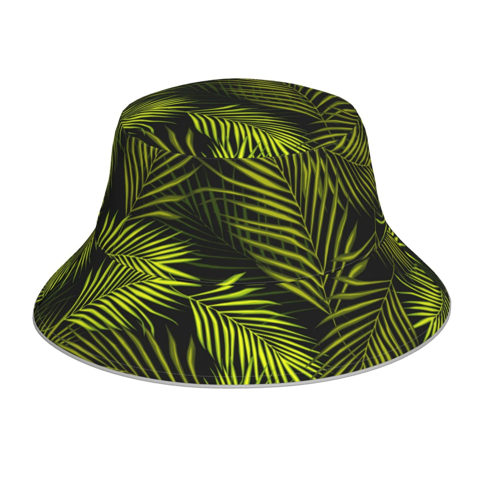 Bingfone Tropical Palm Leaves Fern Leaf Bucket Hat For Men Women ...