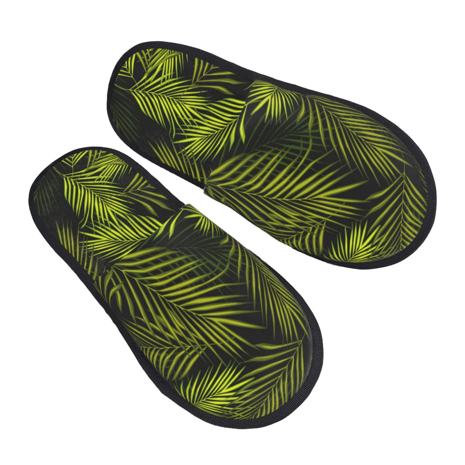 Bingfone Tropical Palm Leaves Fern Leaf House Slippers For Women Men ...