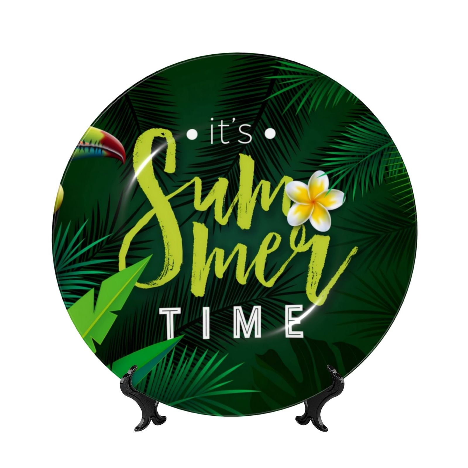 Bingfone Tropical Summer Vibes Print Bone China Dinner Decorative ...