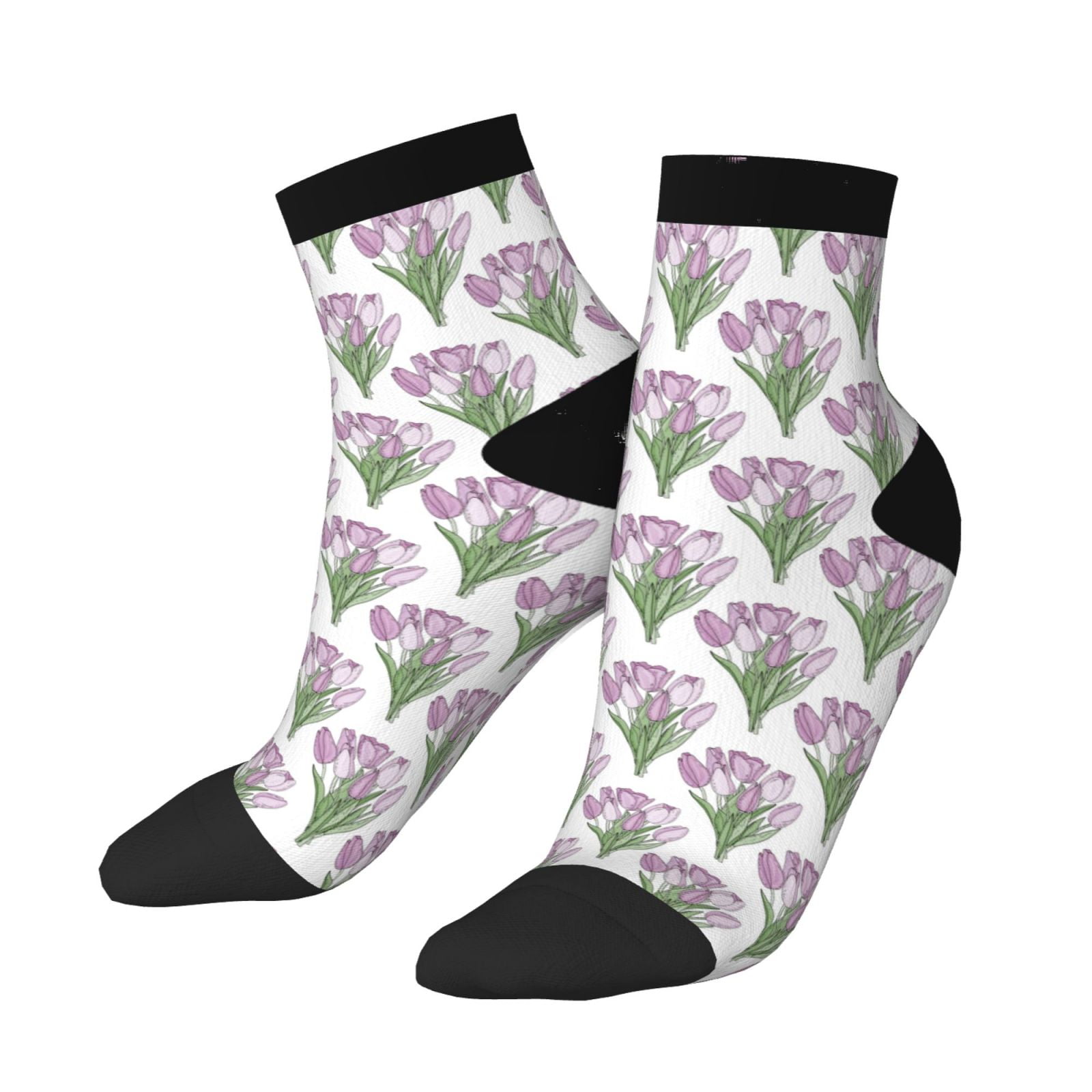 Bingfone Tulips Flowers Design Patterned Men's Women's Casual Cotton ...