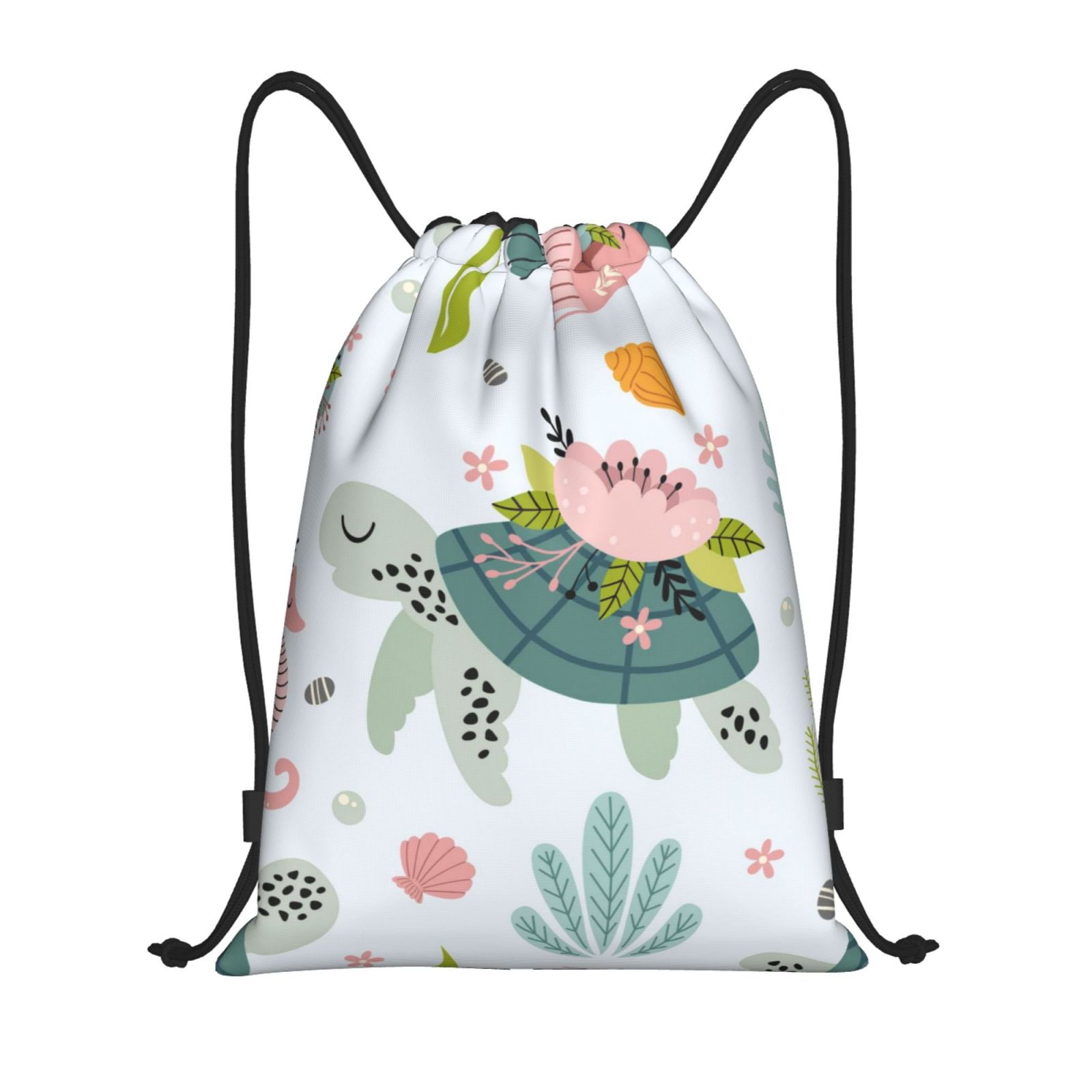 Bingfone Turtle And Sea Life Drawstrings Backpacks Bags For Men Women ...